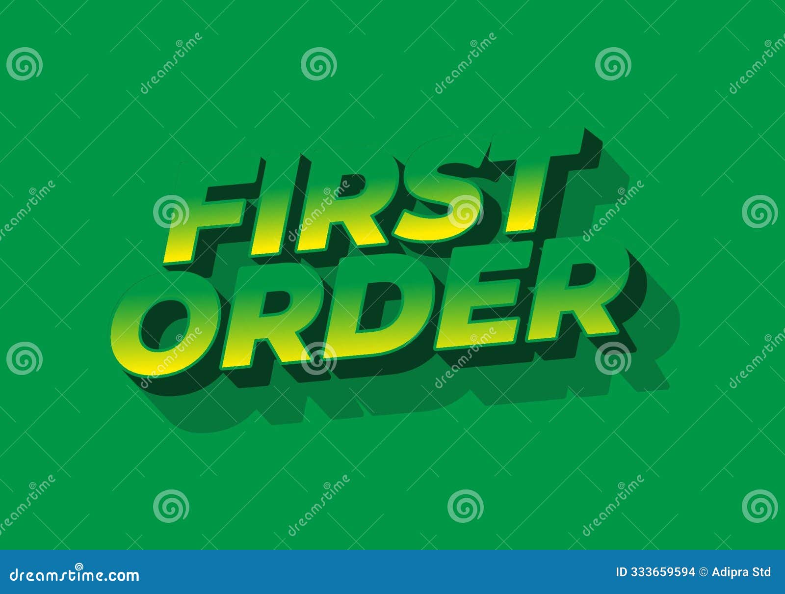 First Order. Text Effect in 3D Style with Modern Colors Stock ...