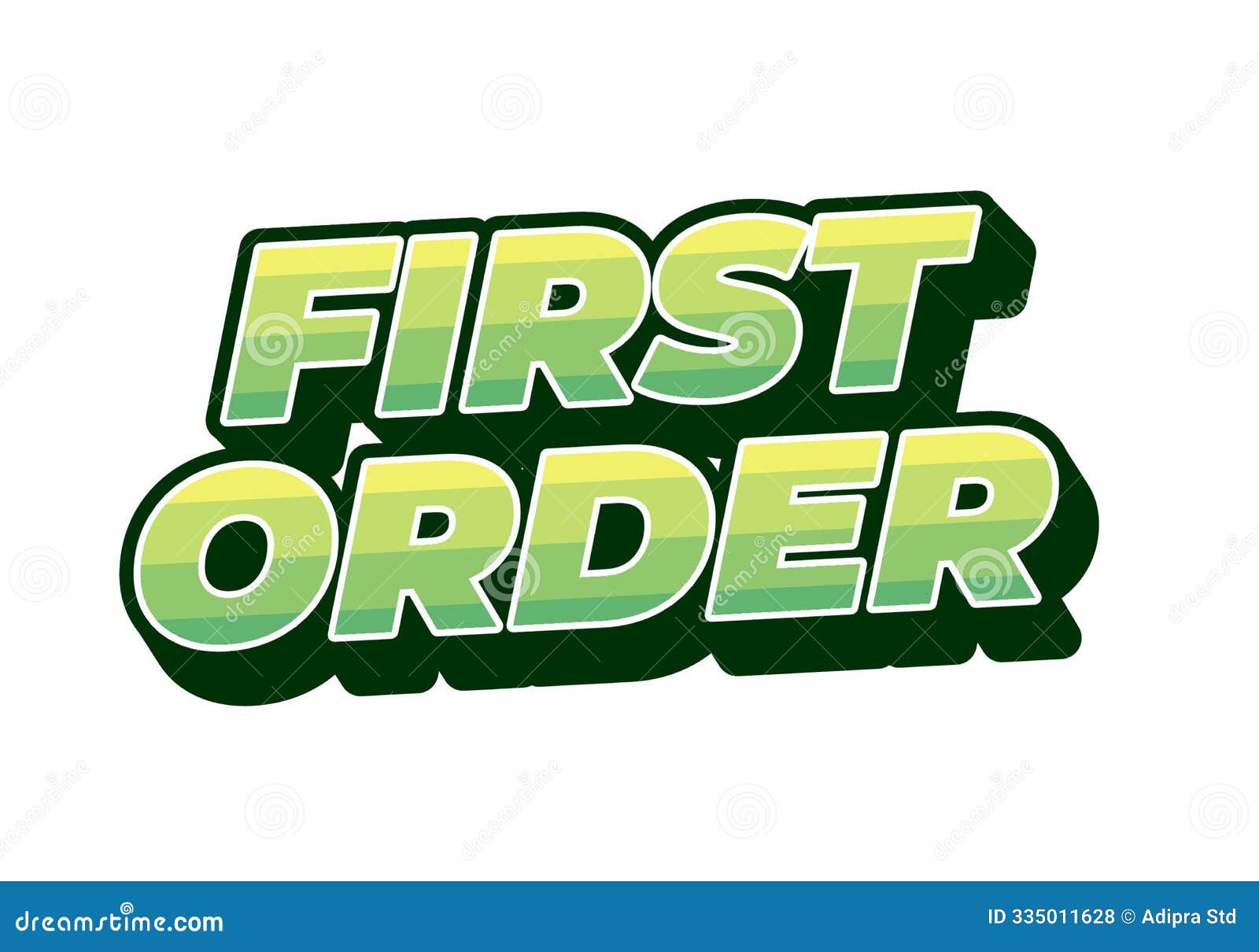 First Order. Text Effect in 3D Style with Modern Colors Stock ...