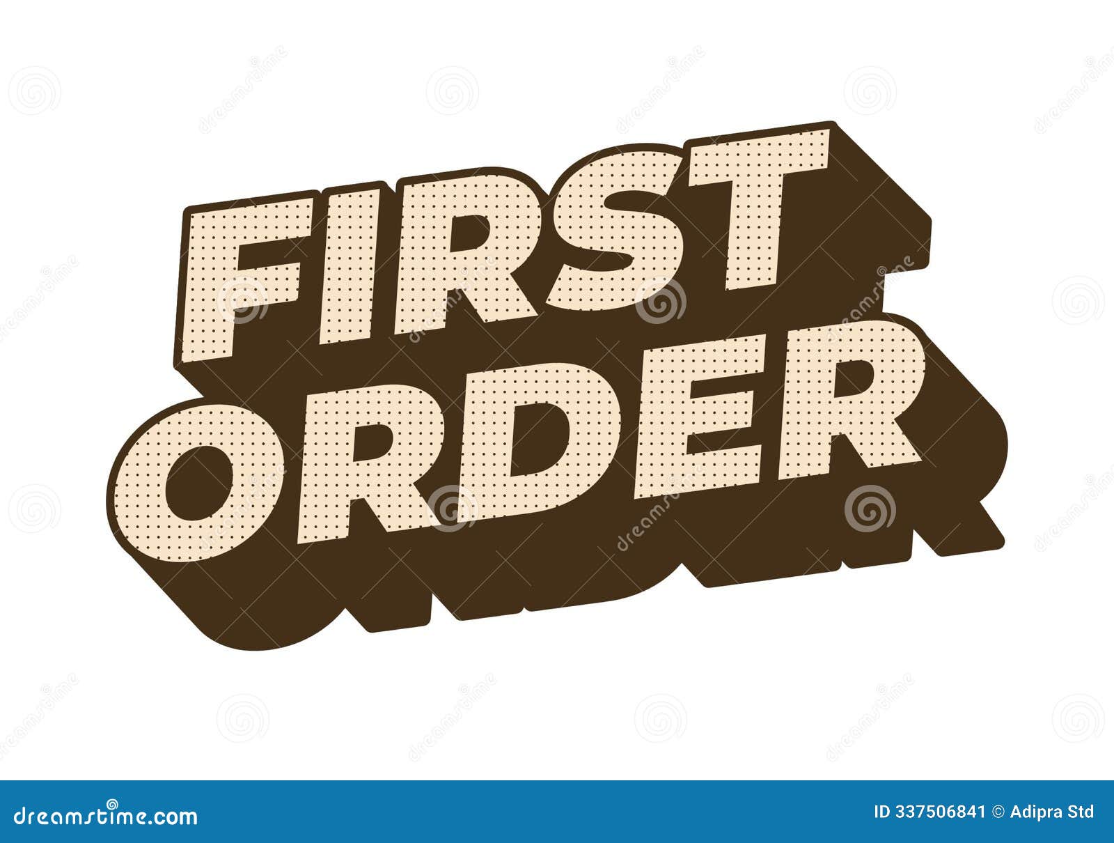 First Order. Text Effect in 3D Style with Modern Colors Stock ...