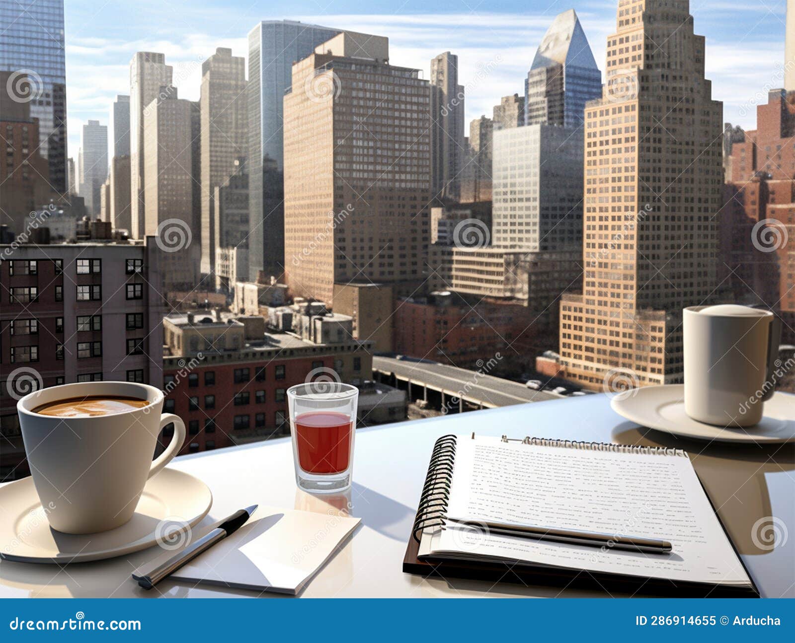 First Person Angle Work Desk Setup for Graphic Design Stock ...