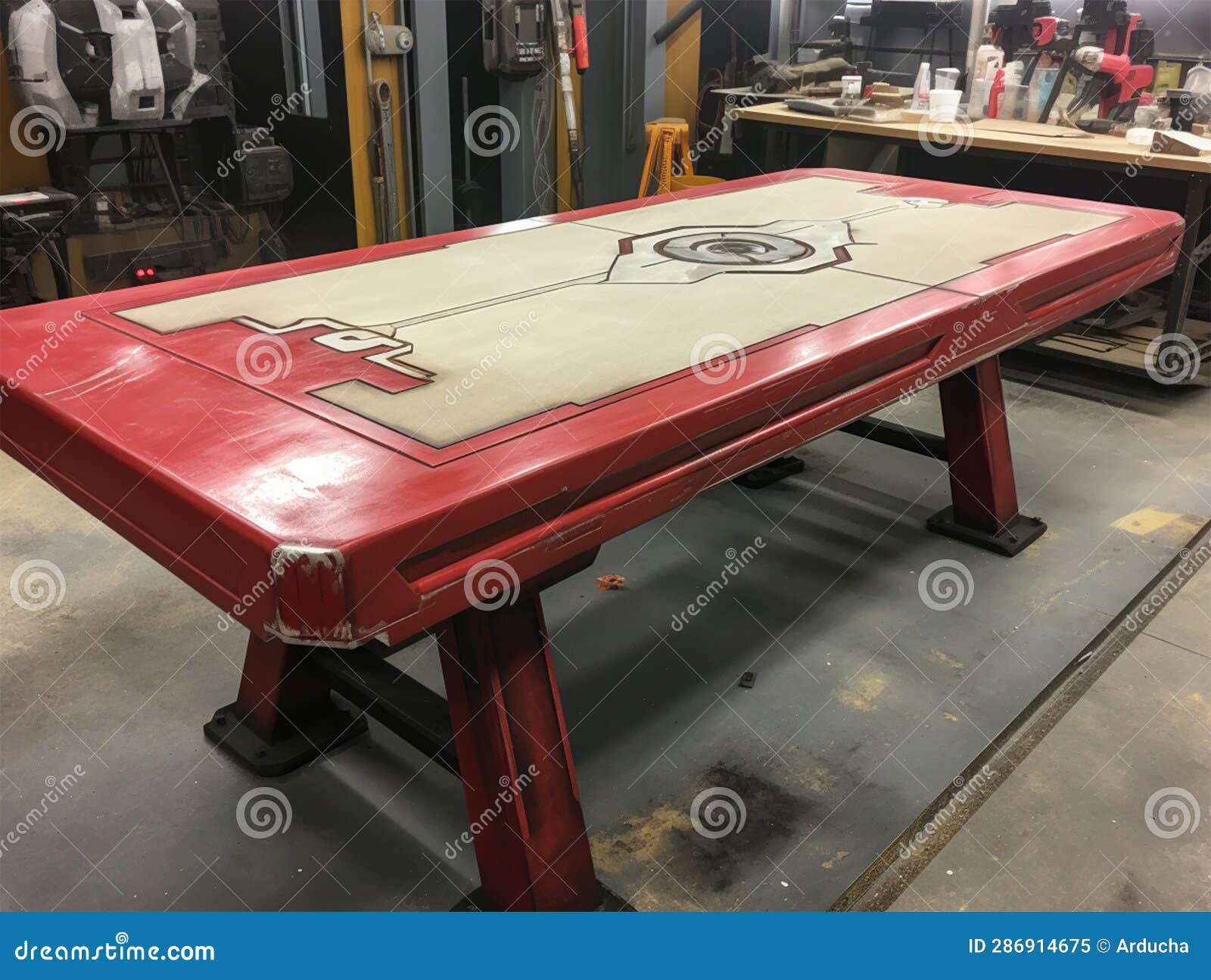 First Person Angle Work Desk Setup for Graphic Design Stock ...