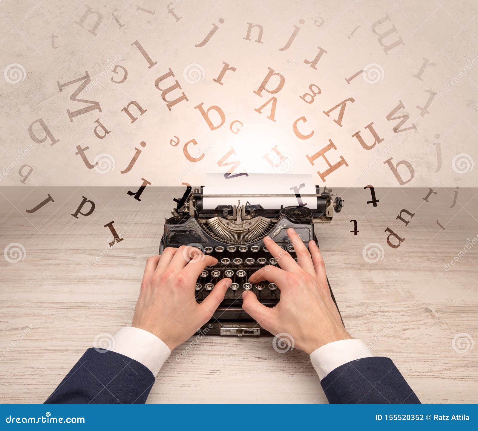 First Person Perspective Elegant Hand Typing with Flying Letters ...