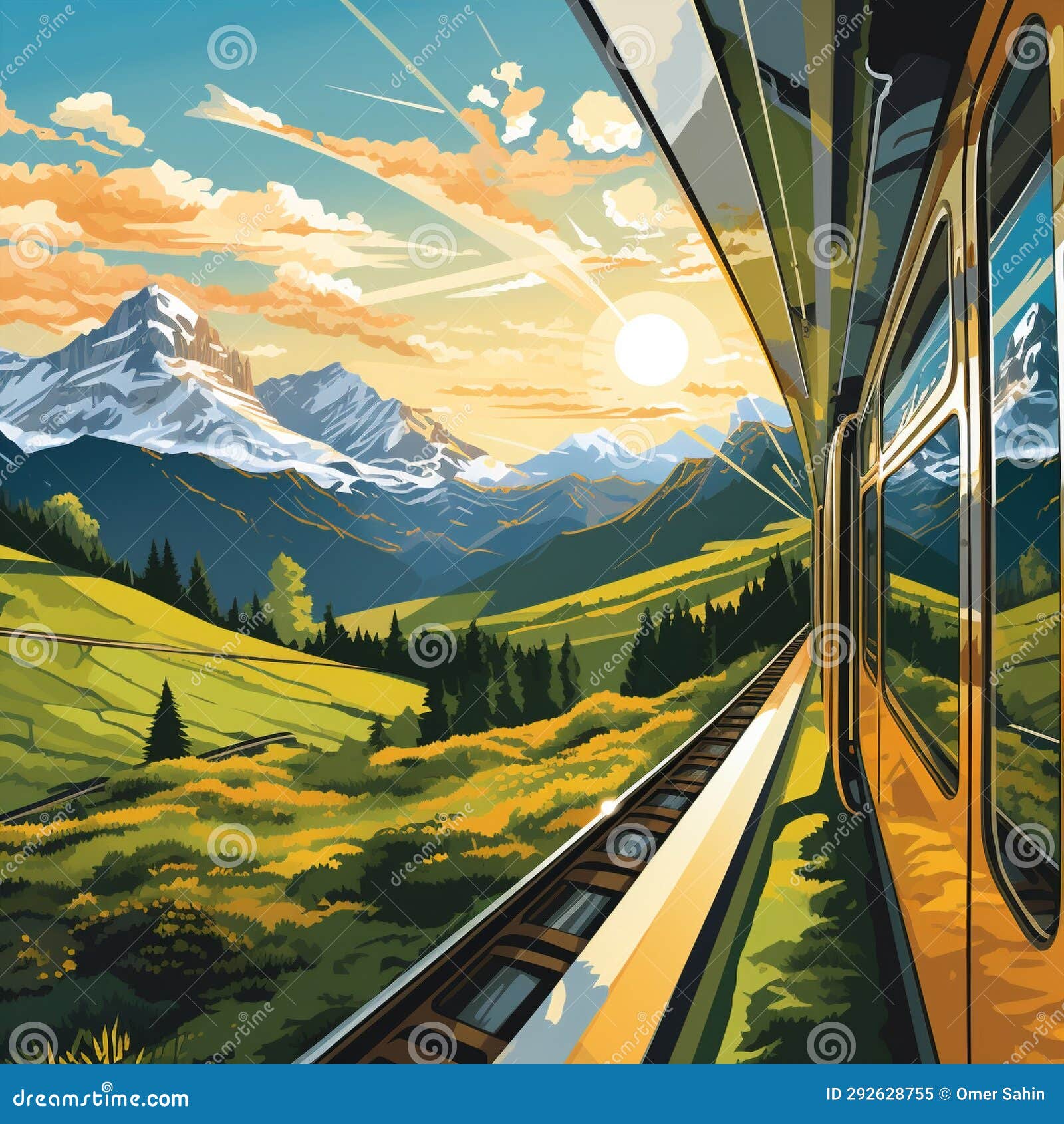 First-Person Perspective Shot from the Train Window Stock Image - Image ...