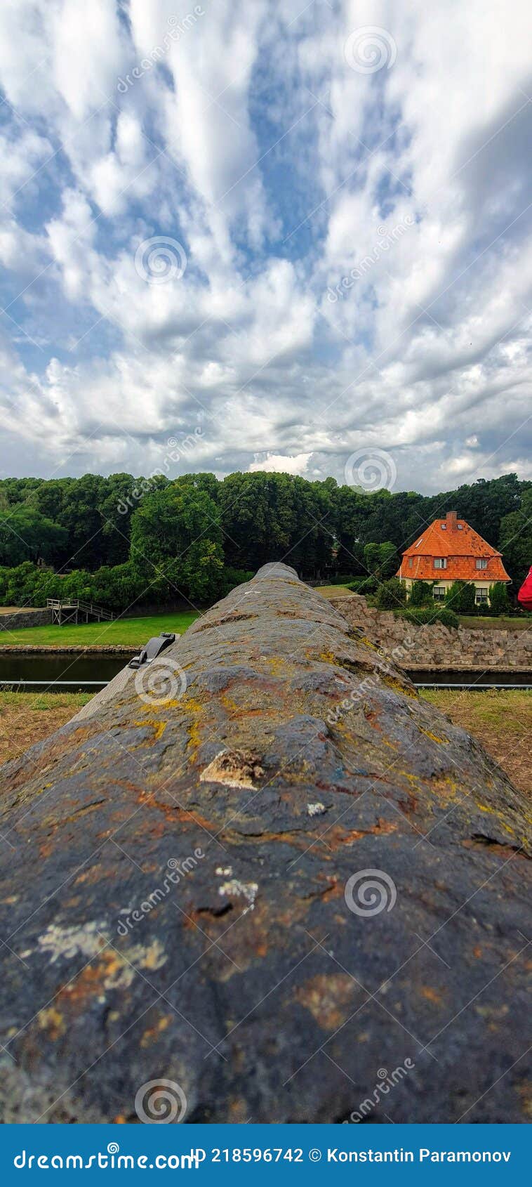 First-person View of the Cannon on the Castle in Sweden Wall Stock ...
