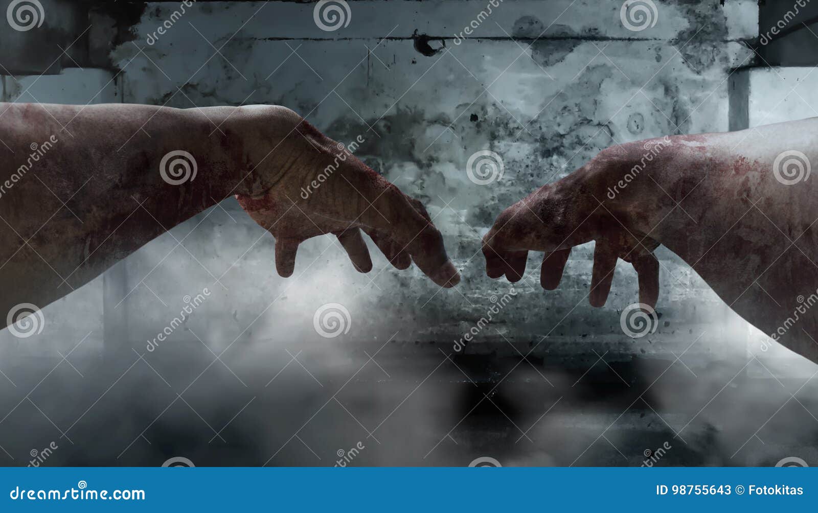 First Person View of Zombie Hands Stock Image - Image of devil ...