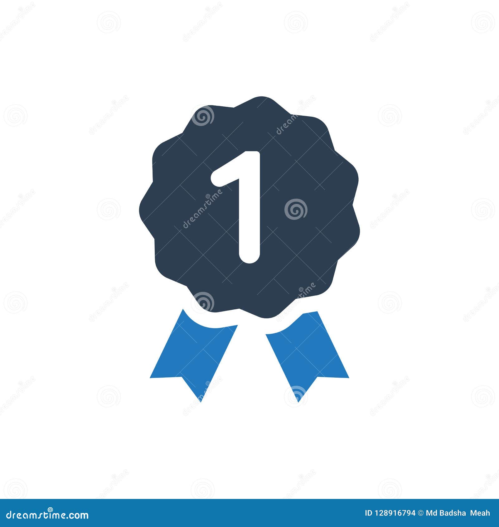 First Place Award Icon stock vector. Illustration of award - 128916794