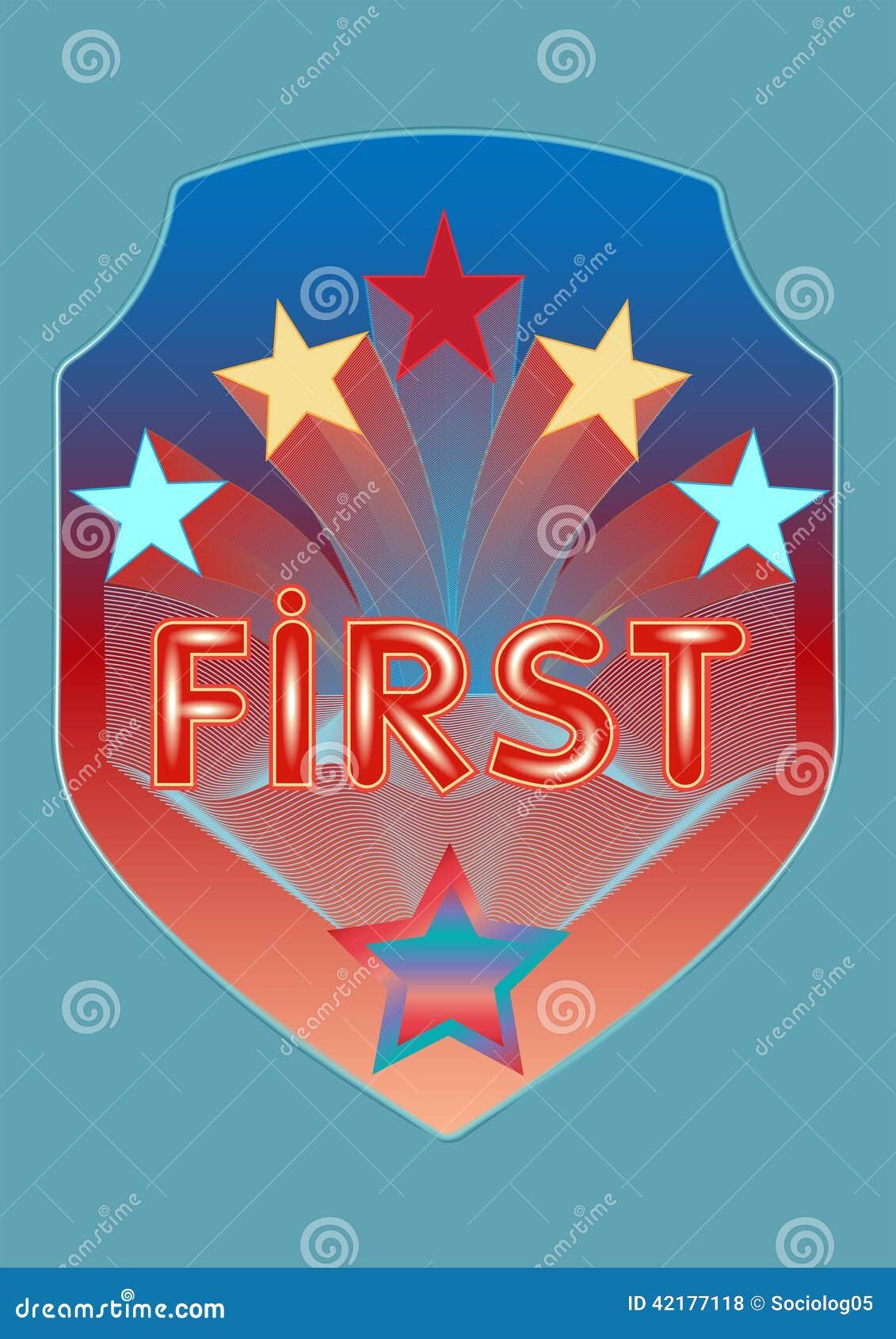 First Place Award. Prize for Winner Stock Vector - Illustration of ...