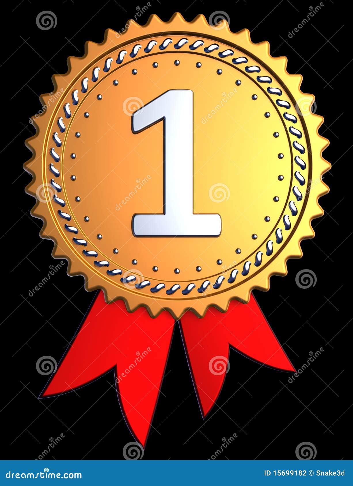 First Place Award Ribbon (Hi-Res) Stock Illustration - Illustration of ...