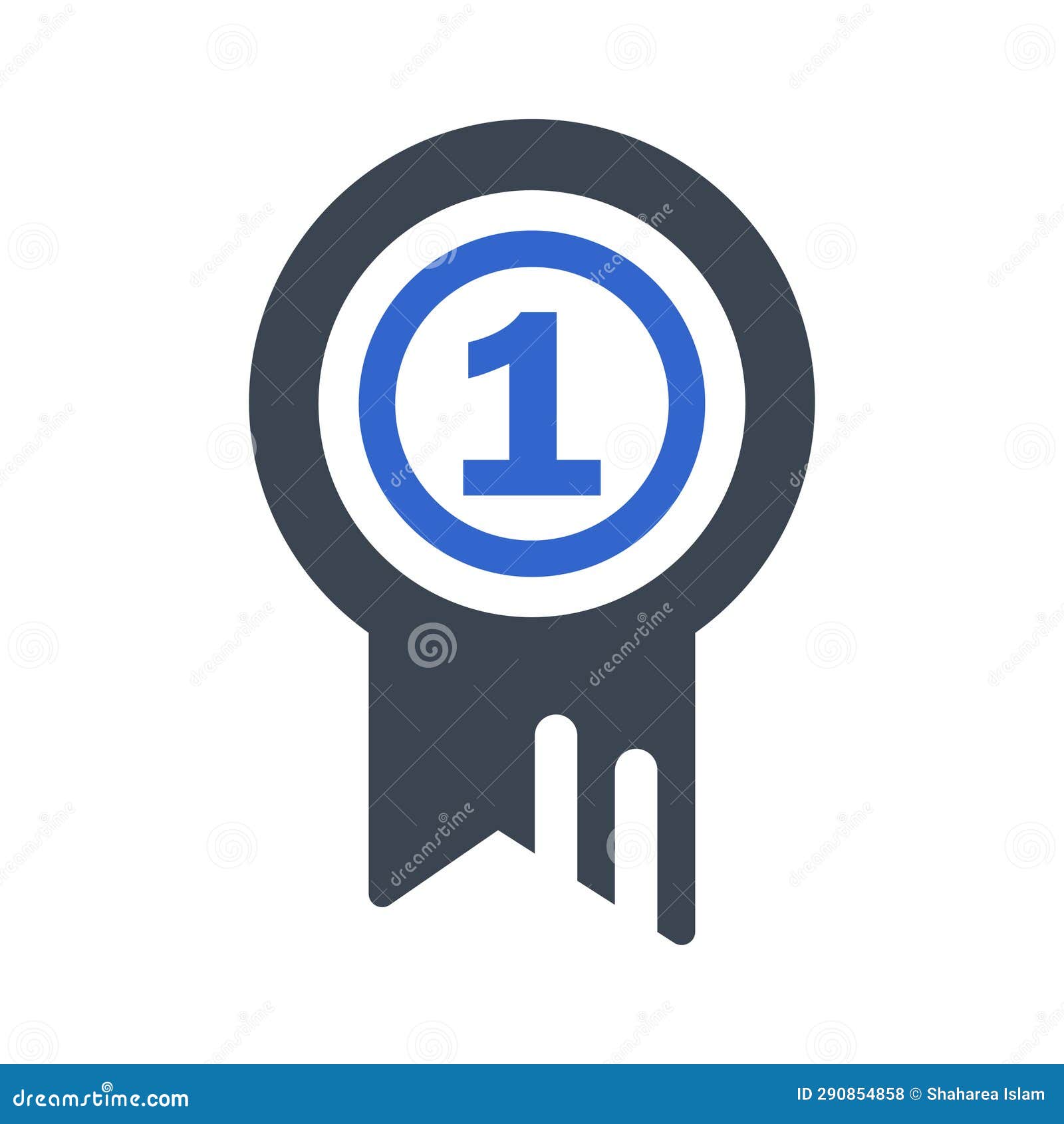 First place badge Icon stock vector. Illustration of winner - 290854858