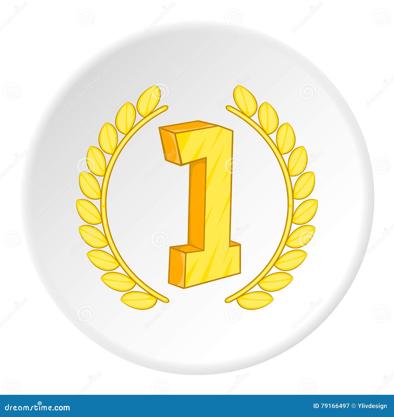 First Place Icon, Cartoon Style Stock Vector - Illustration of prize ...