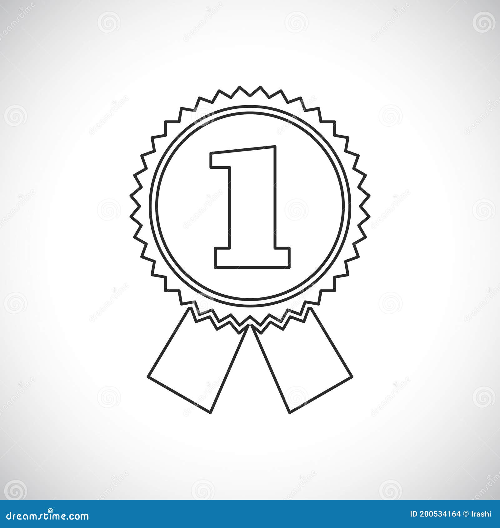 First place icon stock vector. Illustration of symbol - 200534164