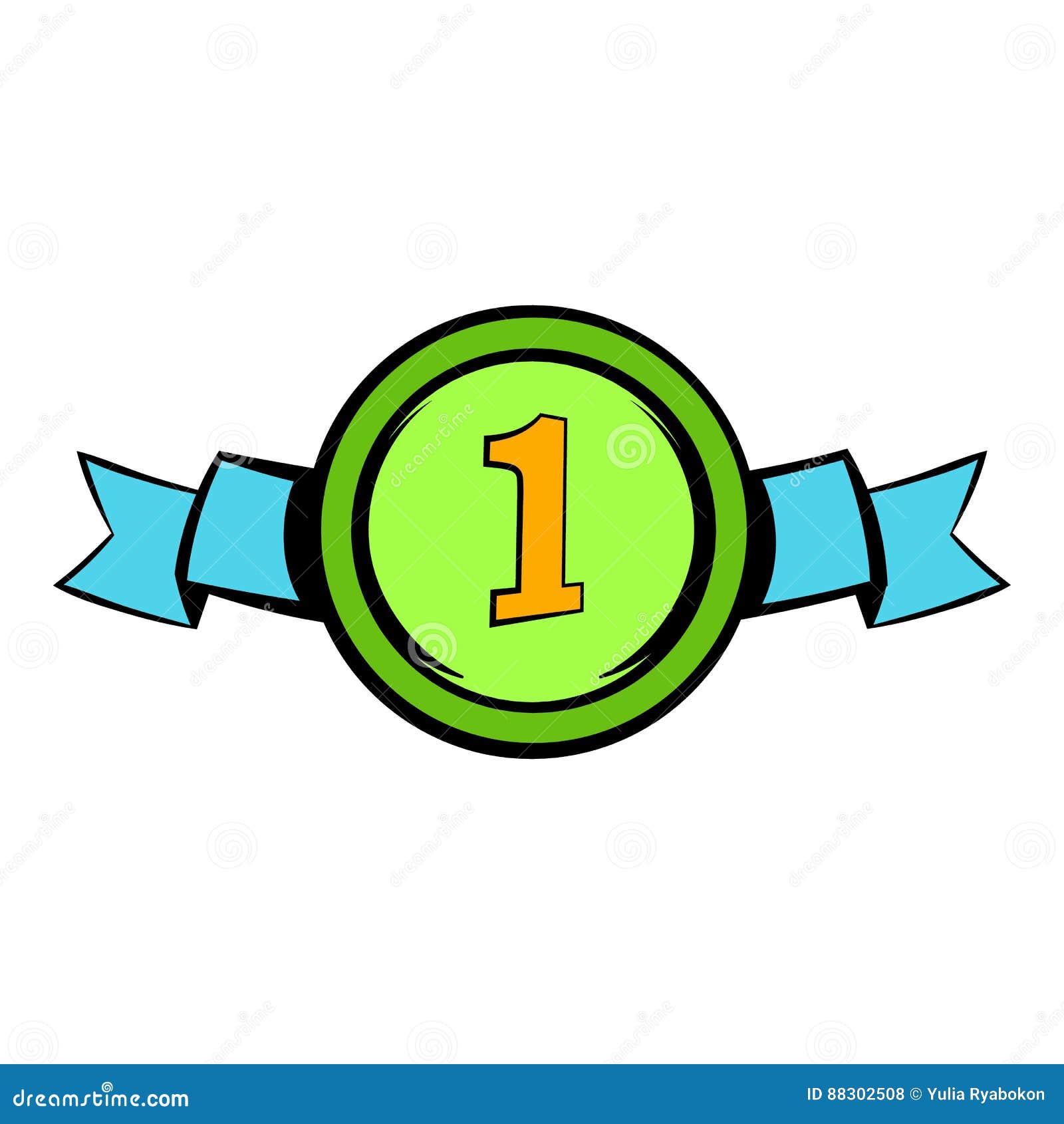 First Place Icon, Icon Cartoon Vector Illustration | CartoonDealer.com ...