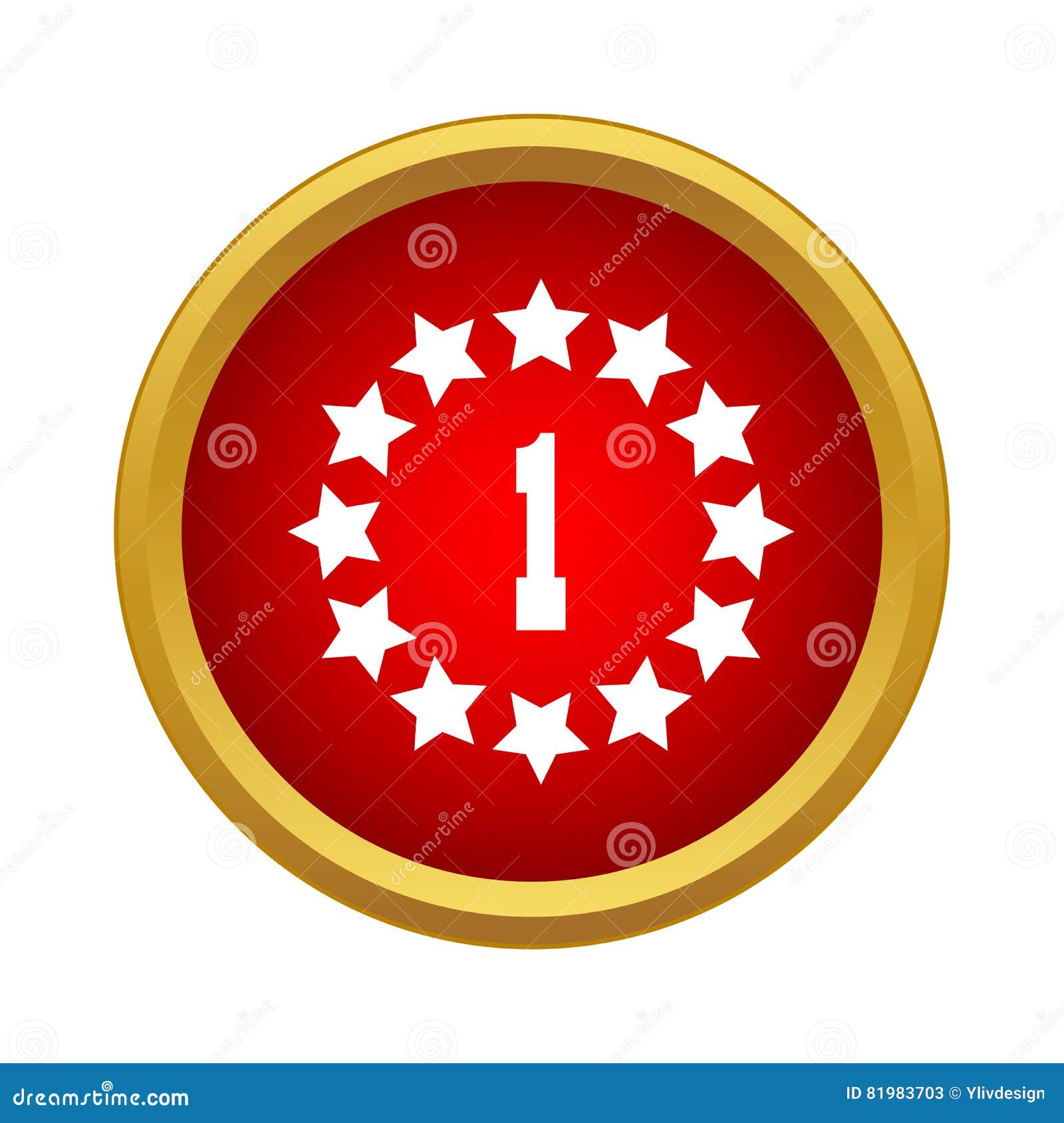 First Place Icon in Simple Style Stock Vector - Illustration of sign ...