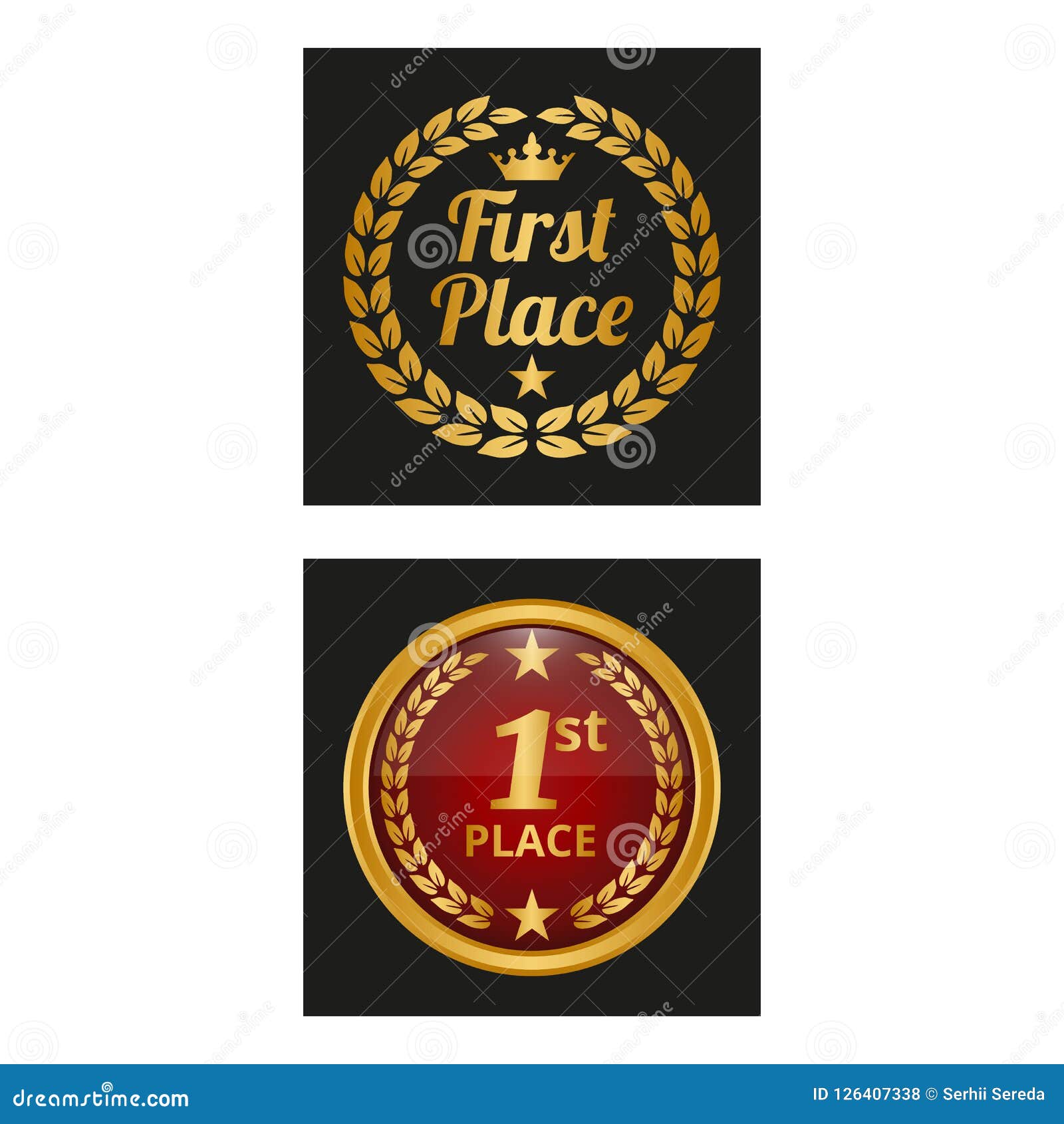 1st Place Label Stock Photography | CartoonDealer.com #93029066