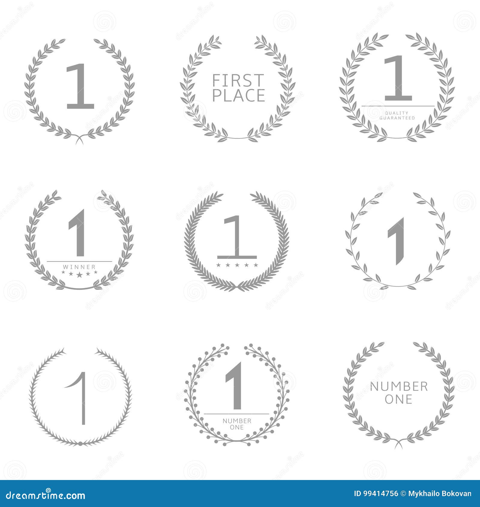 First place labels stock vector. Illustration of sign - 99414756