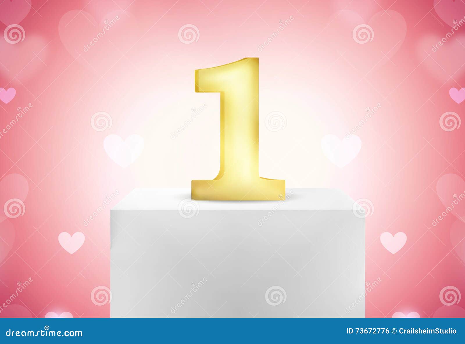 First Place Podest Isolated 3d Render Stock Illustration - Illustration ...