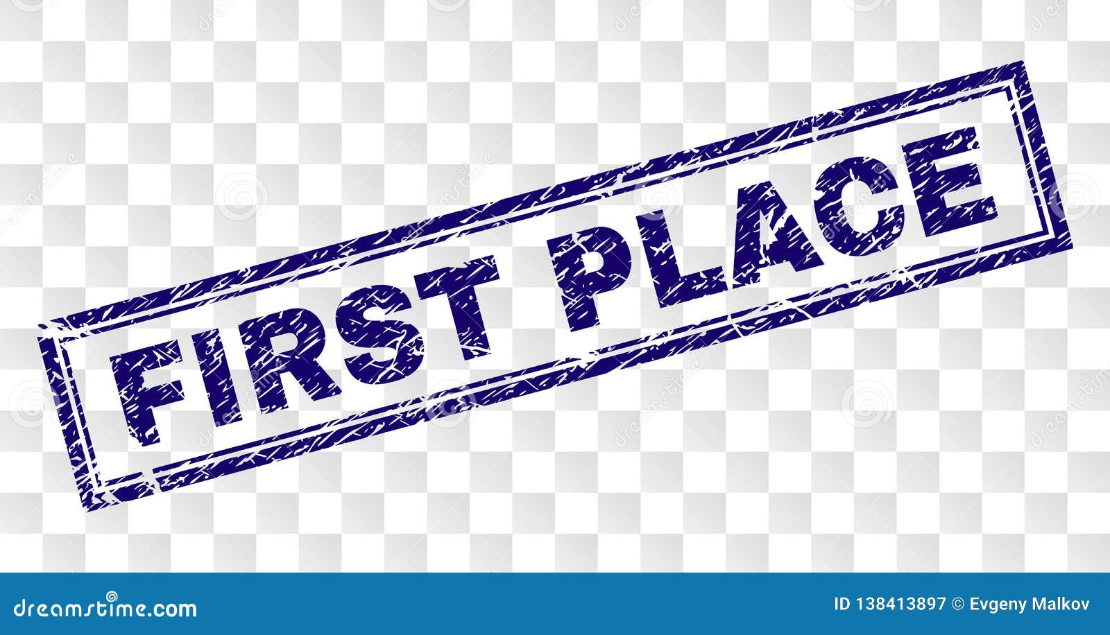 Scratched FIRST PLACE Rectangle Stamp Stock Vector - Illustration of ...