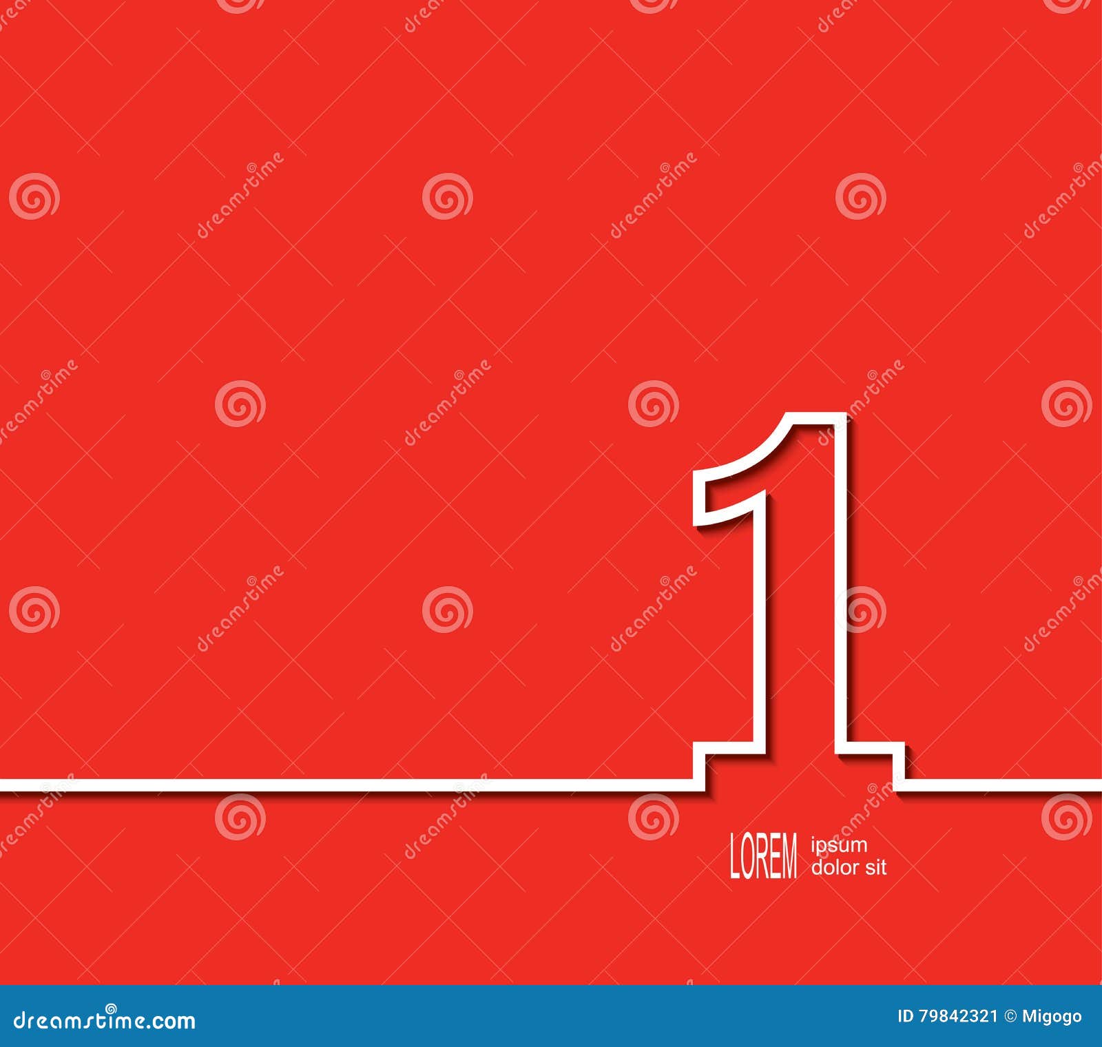 First Place Symbol. White Number on Red Stock Vector - Illustration of ...