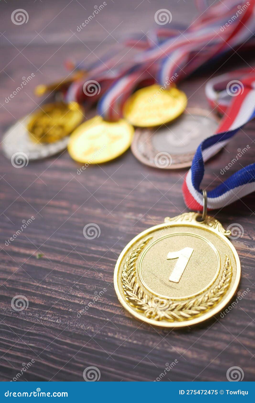 First Place Throphy Against Color Background Stock Image - Image of ...