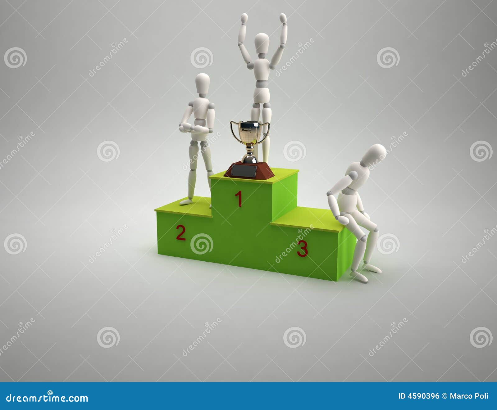 First Place Trophy stock illustration. Illustration of employee - 4590396