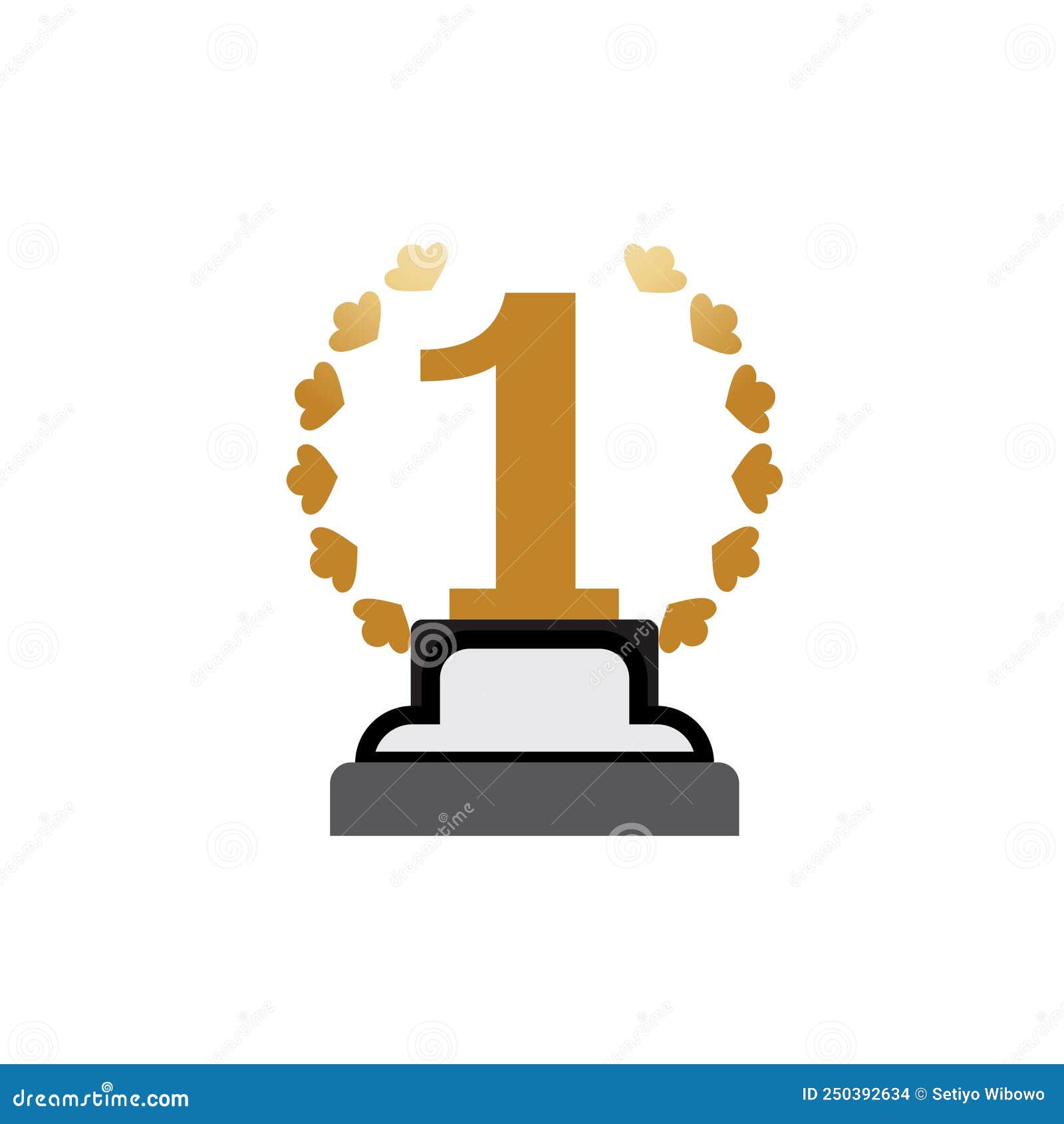 First Place Trophy Cup Vector Icon Illustration Stock Vector ...
