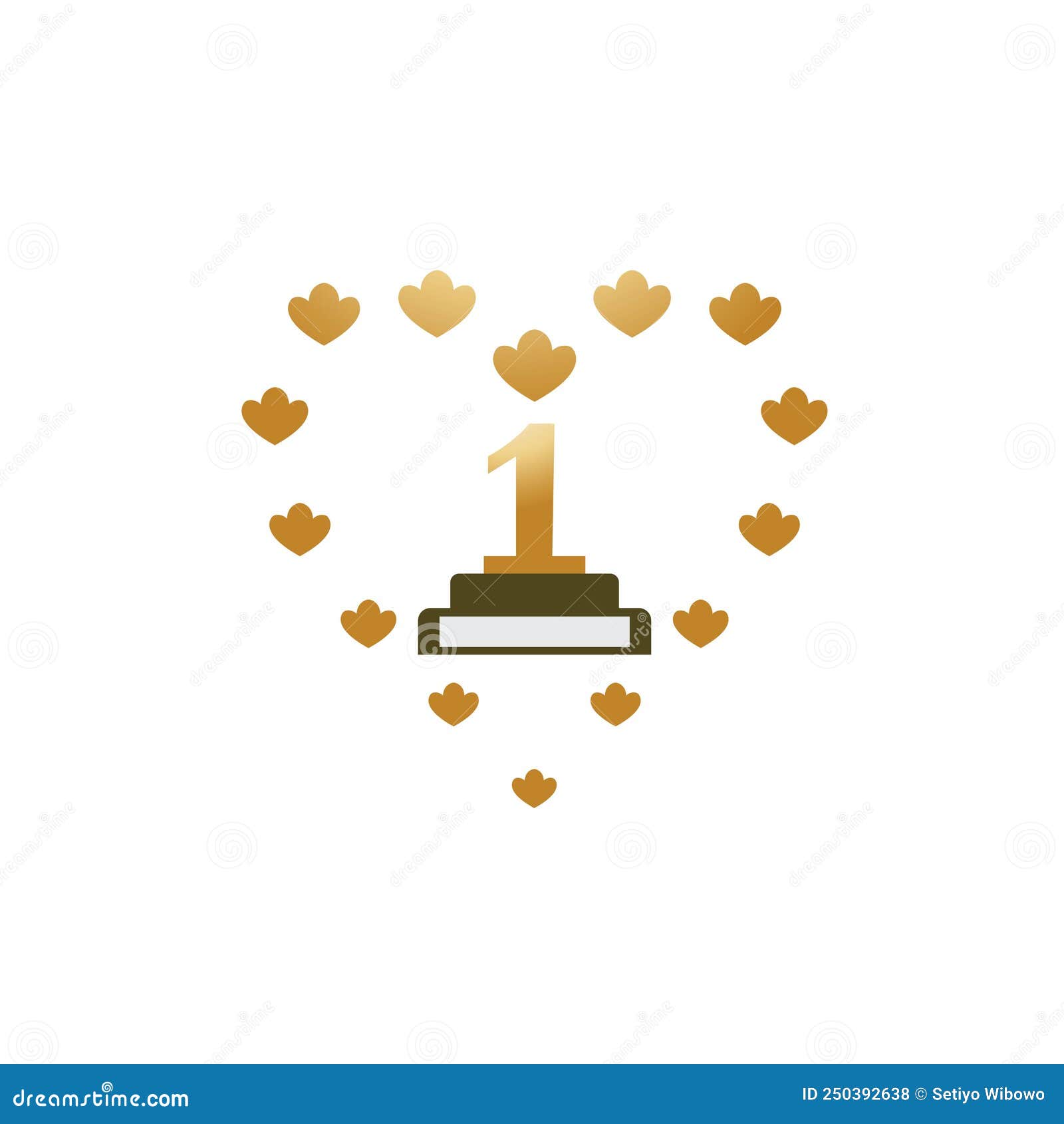 First Place Trophy Cup Vector Icon Illustration Stock Vector ...