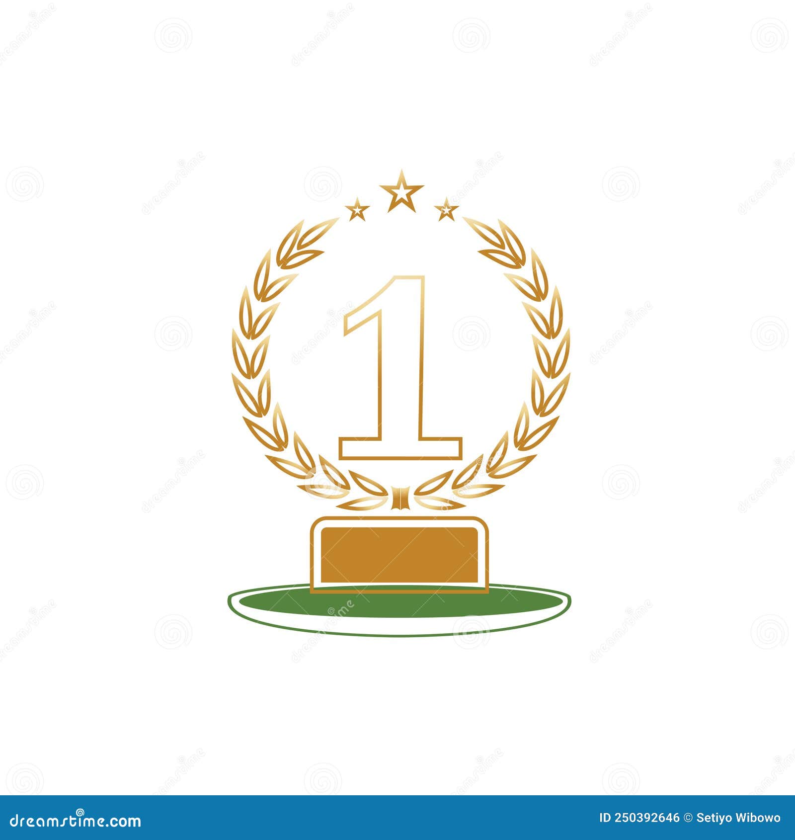 First Place Trophy Cup Vector Icon Illustration Stock Vector ...