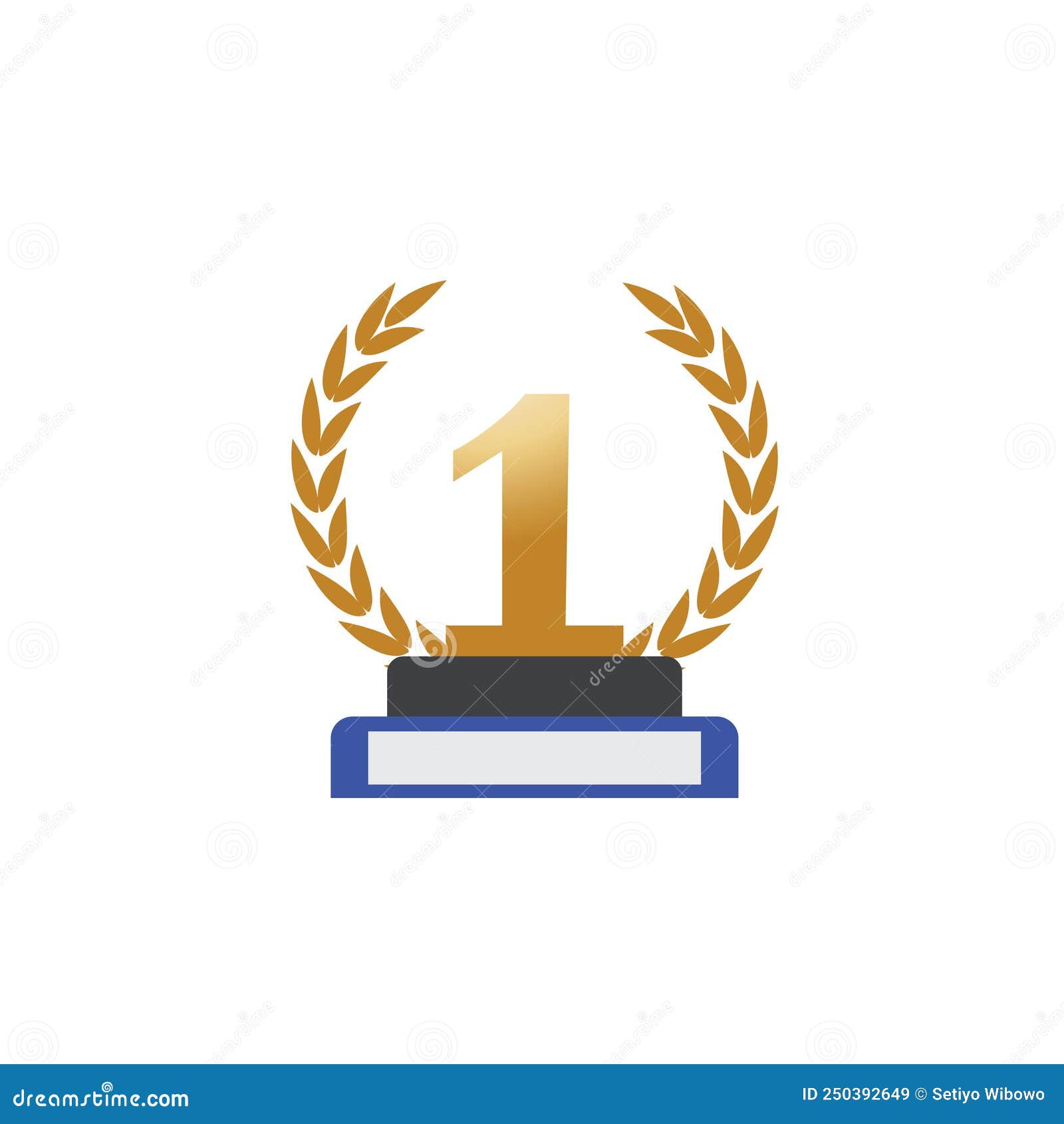 First Place Trophy Cup Vector Icon Illustration Stock Vector ...