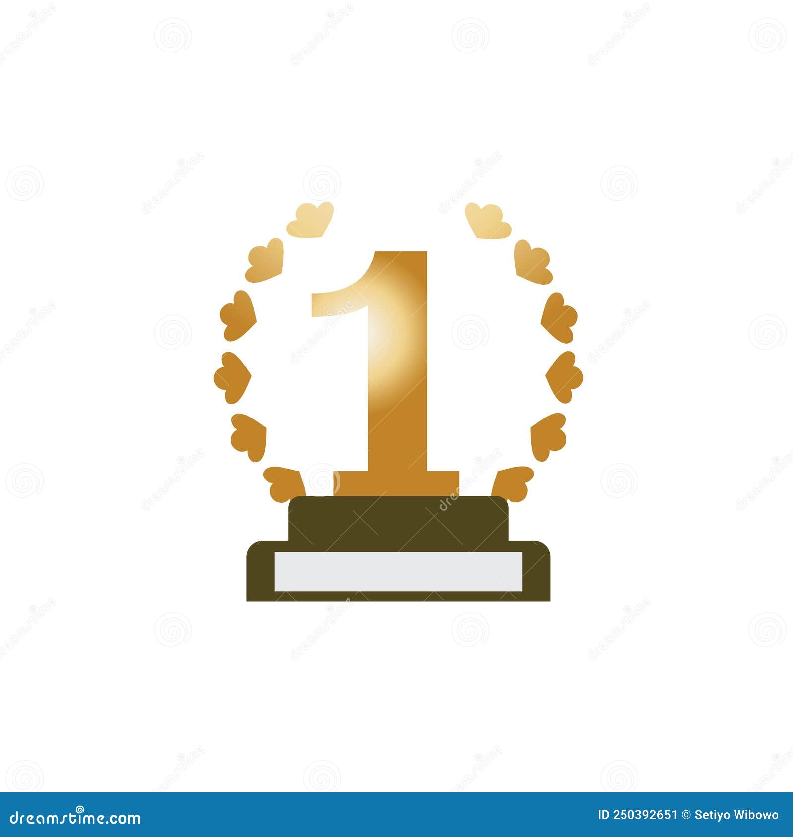 First Place Trophy Cup Vector Icon Illustration Stock Vector ...
