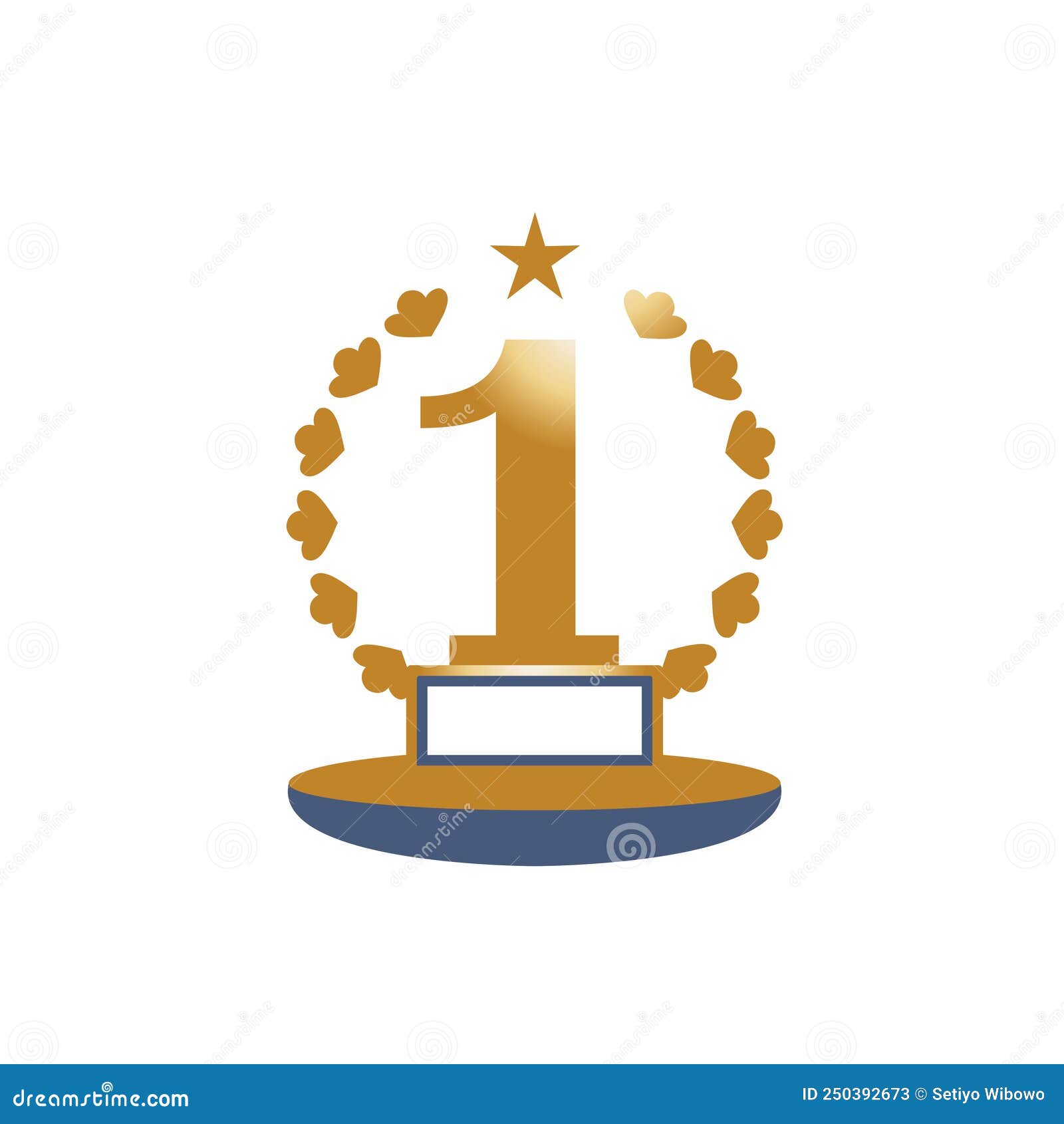 First Place Trophy Cup Vector Icon Illustration Stock Vector ...