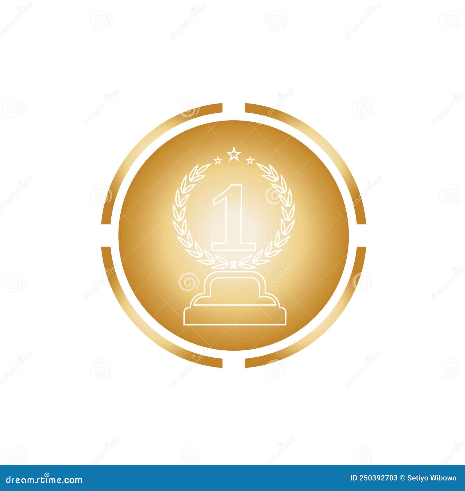 First Place Trophy Cup Vector Icon Illustration Stock Vector ...