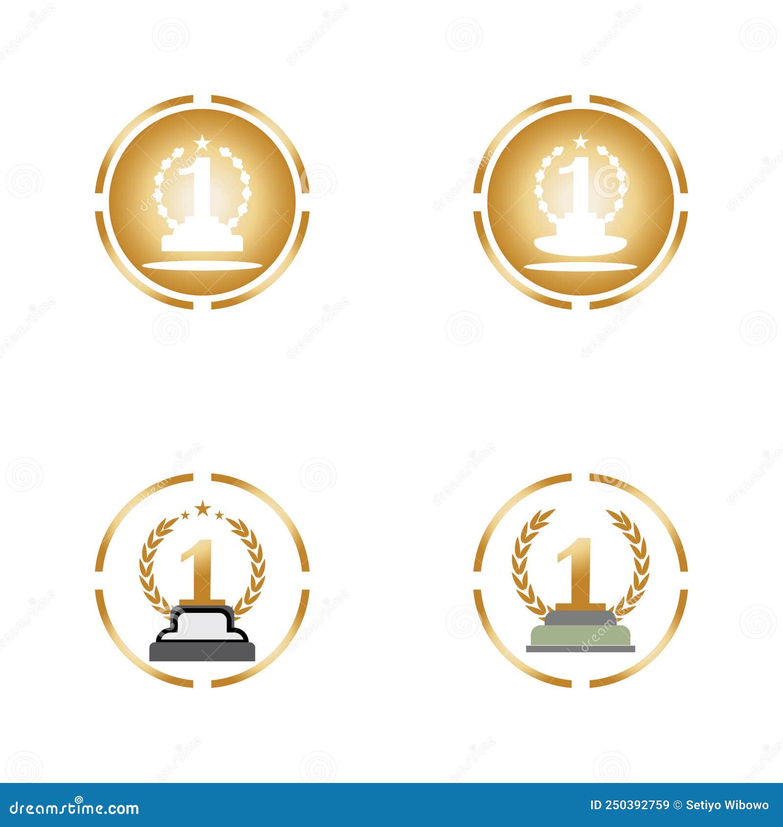 First Place Trophy Cup Vector Icon Illustration Stock Vector ...