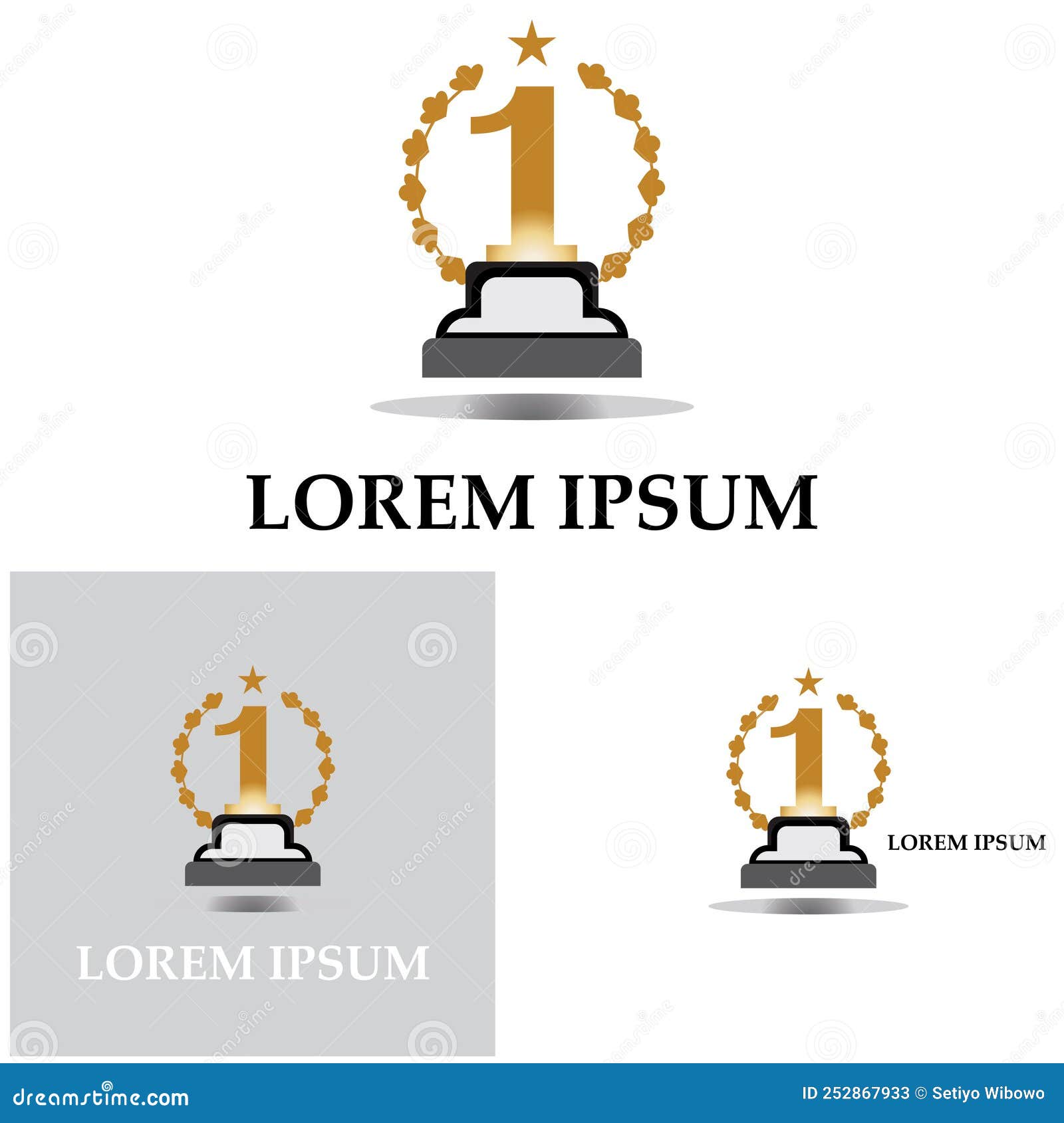 First Place Trophy Cup Vector Icon Illustration Stock Vector ...