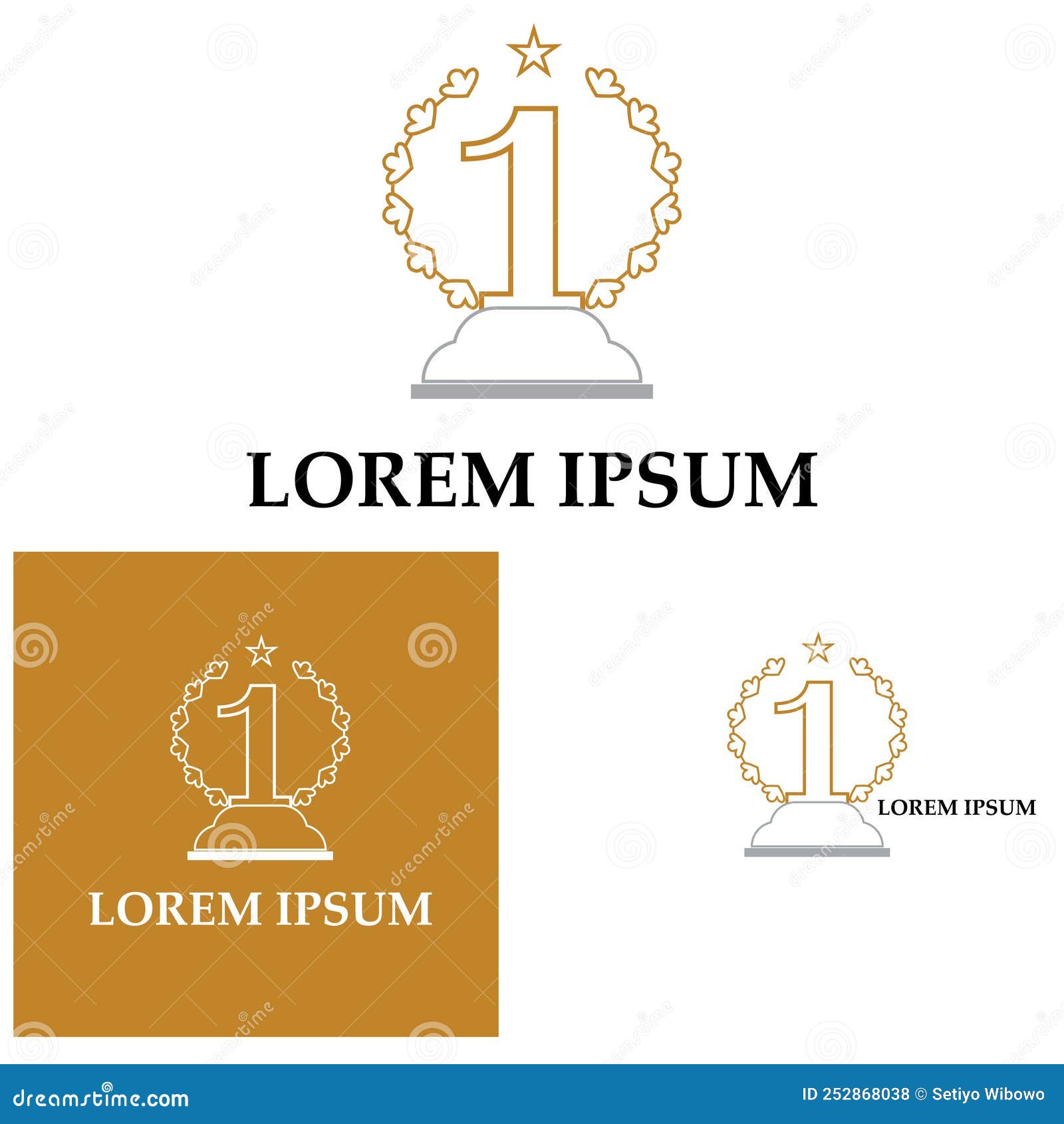 First Place Trophy Cup Vector Icon Illustration Stock Vector ...