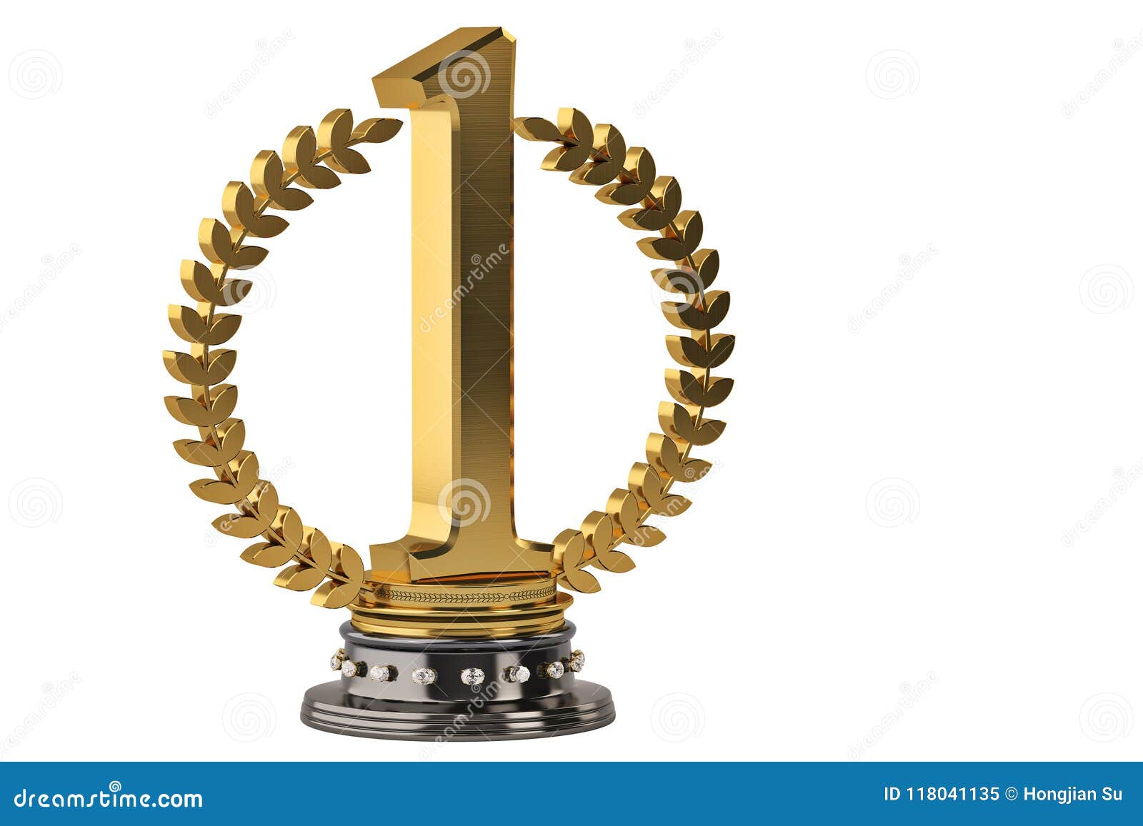 The First Place Trophy,3D Illustration. Stock Illustration ...