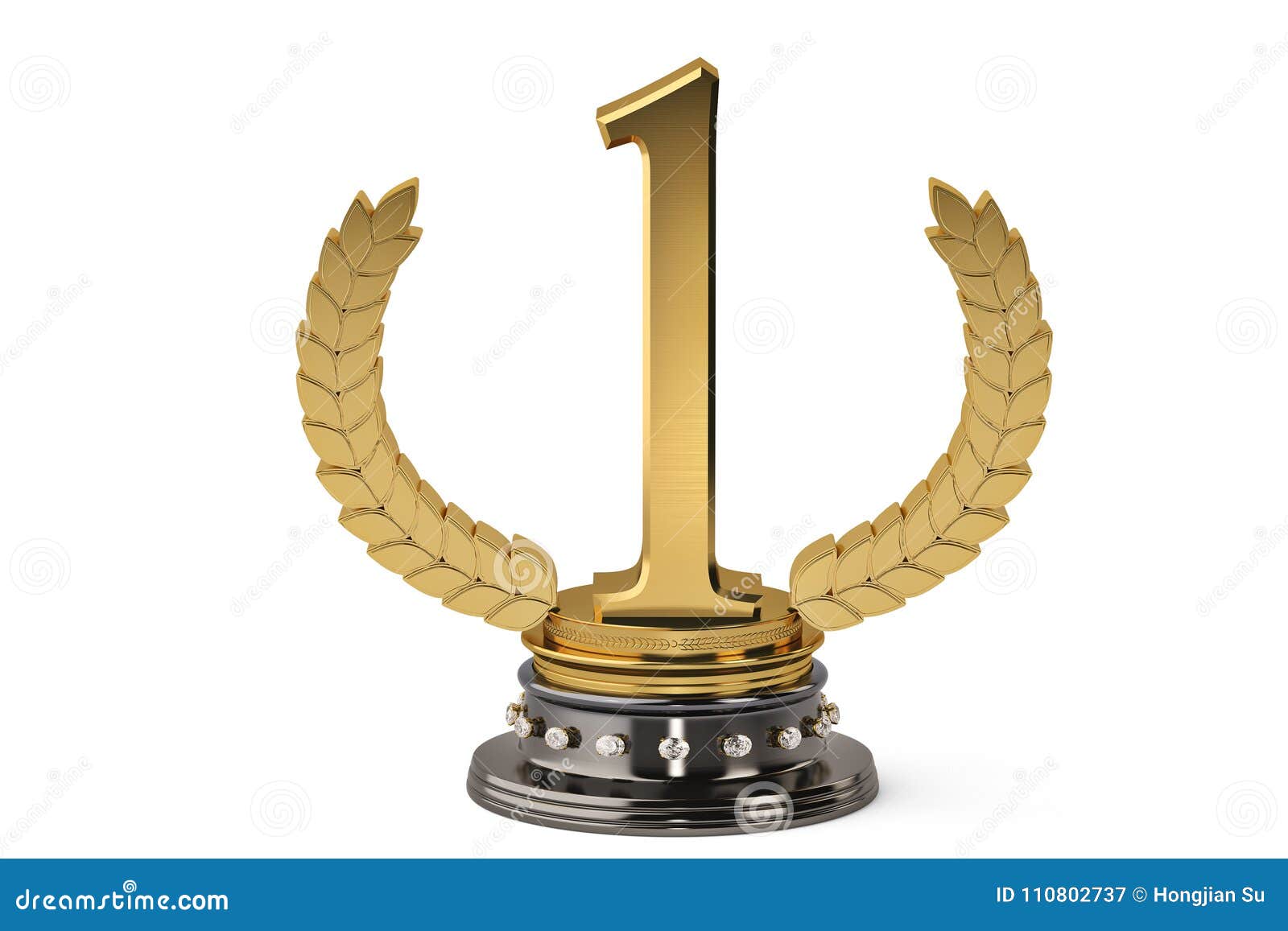 The First Place Trophy,3D Illustration. Stock Illustration ...