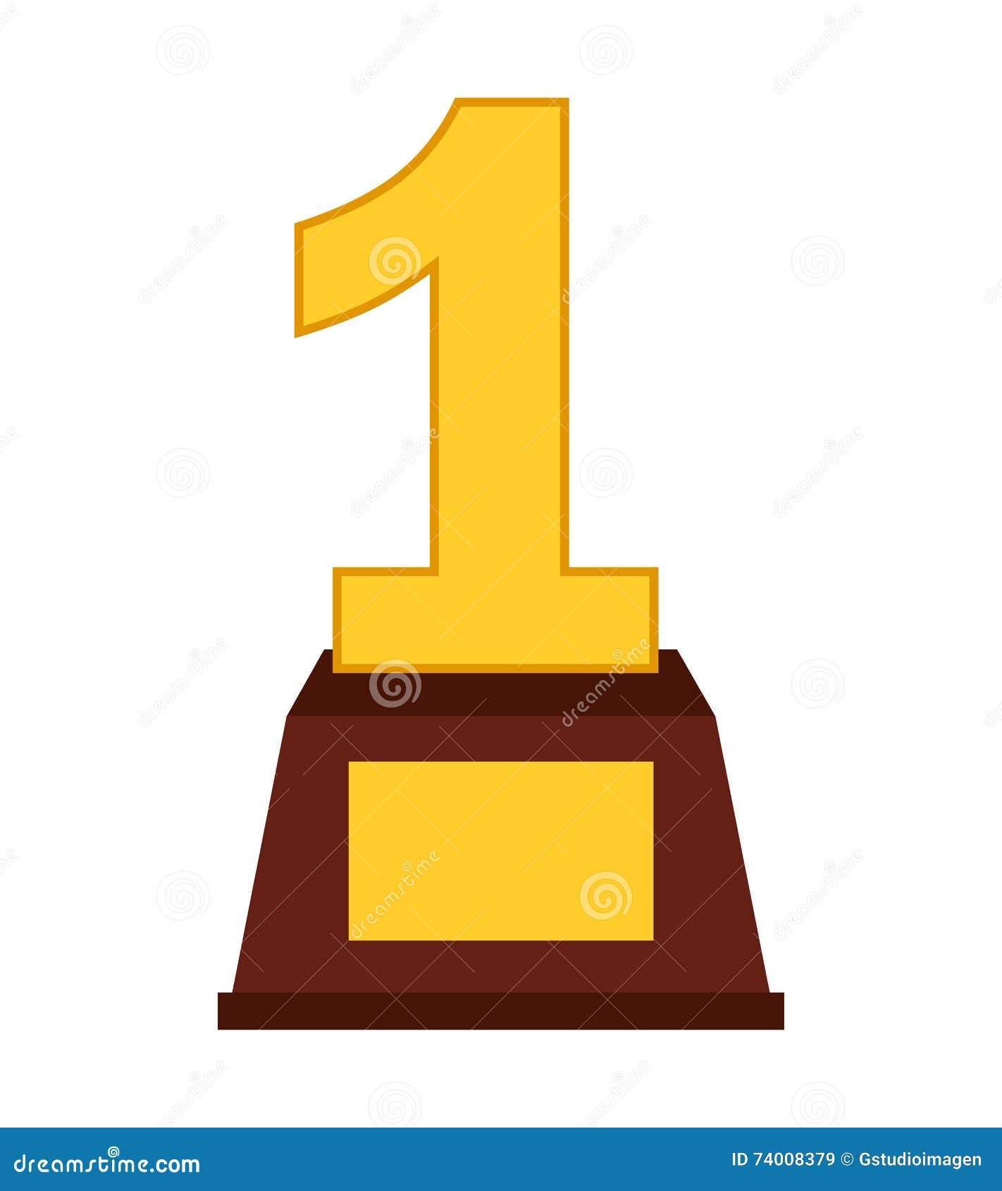First Place Trophy Isolated Icon Design Stock Illustration ...