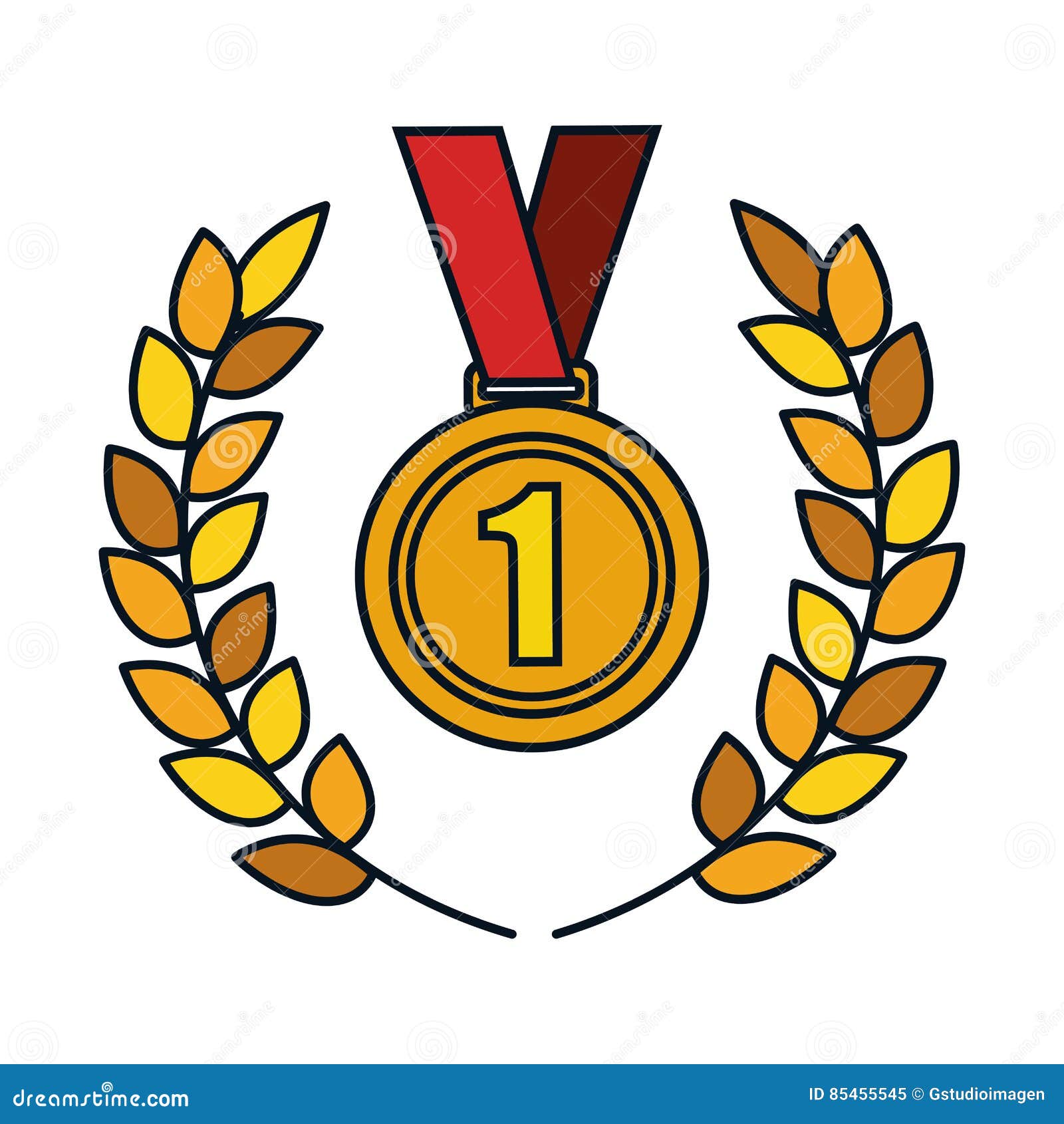 First place winner award stock vector. Illustration of icon - 85455545