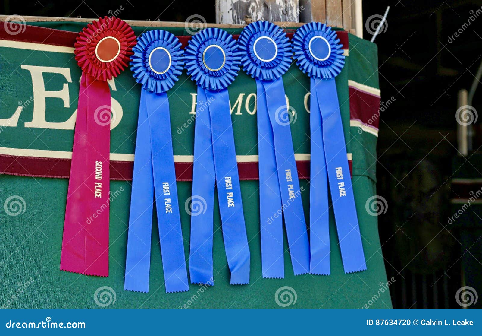 First Place Winner Ribbons stock photo. Image of place - 87634720