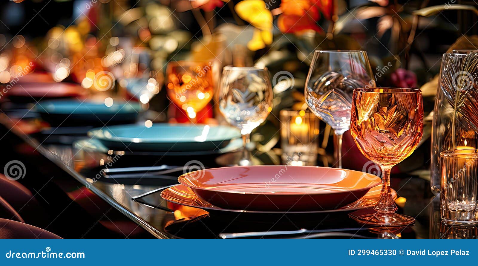 First Plan of a Table Presentation for a Restaurant Meal. Generative AI ...