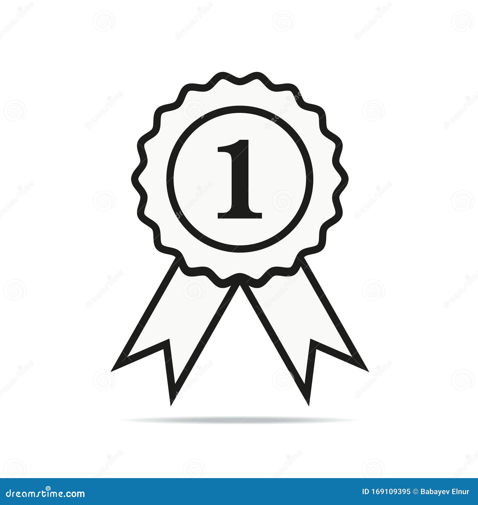 First Position Award Emblem Icon Design Vector Stock Illustration ...
