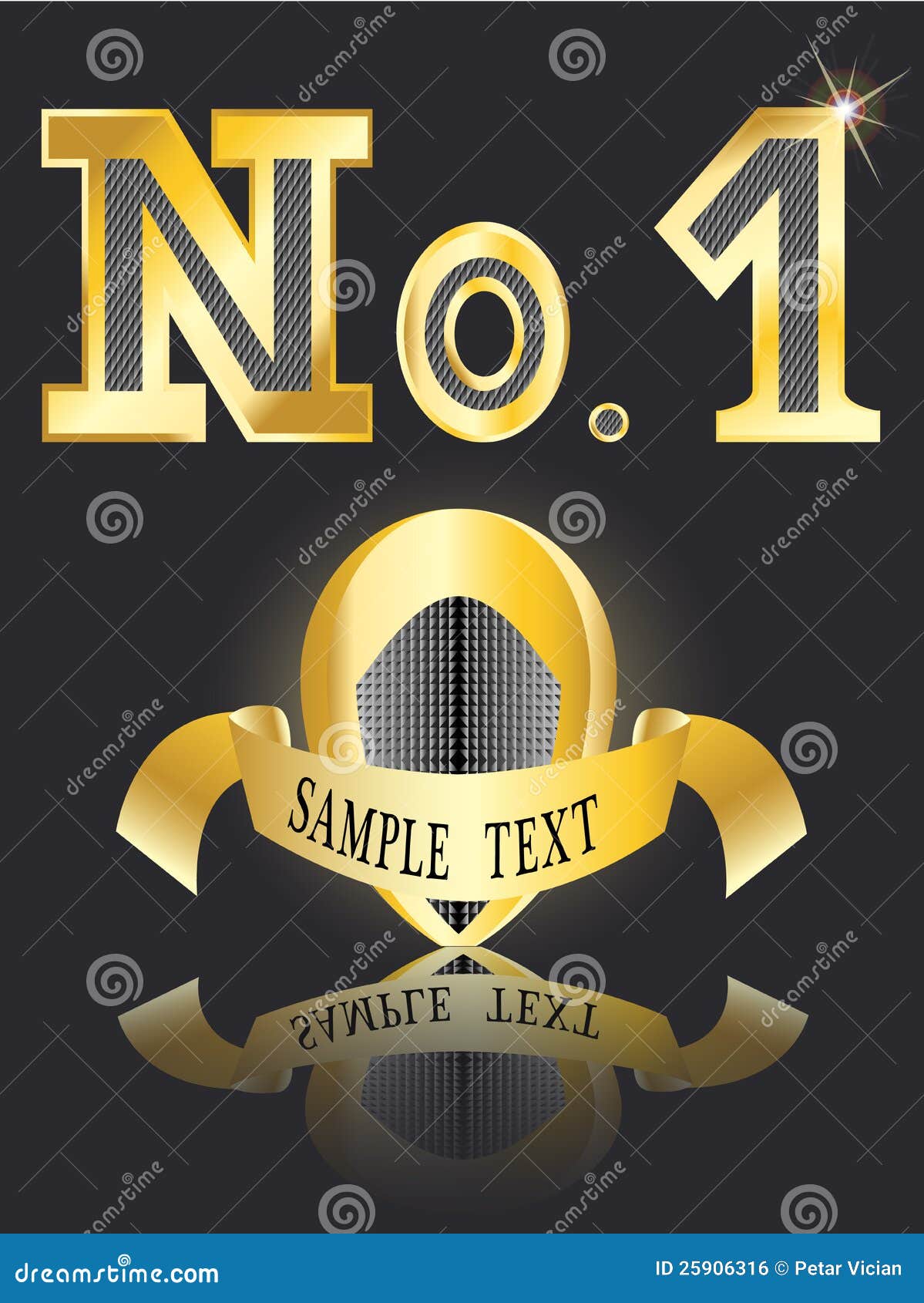 First Position Gold Label Icon Stock Vector - Illustration of glory ...