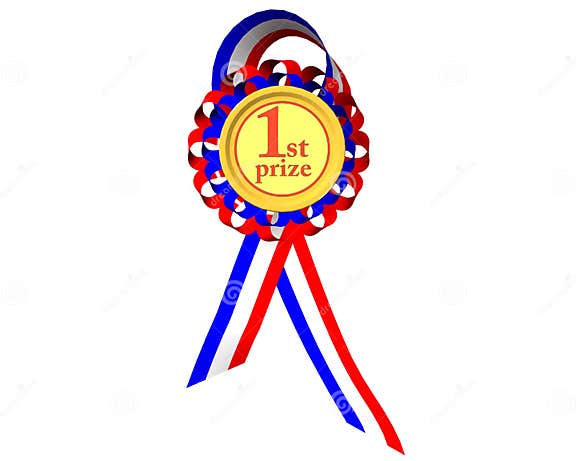 First prize medal stock illustration. Illustration of achievement - 7254949