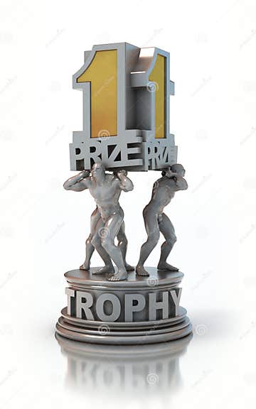 First prize trophy stock illustration. Illustration of place - 16201991