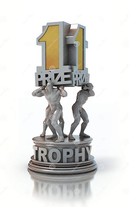 First prize trophy stock illustration. Illustration of place - 16201991