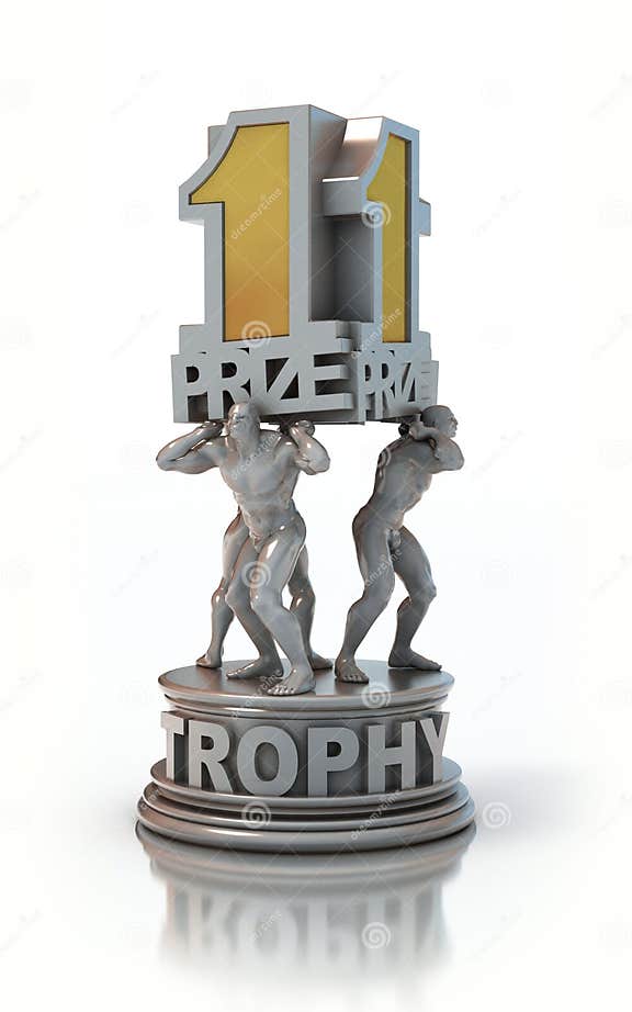 First prize trophy stock illustration. Illustration of place - 16201991