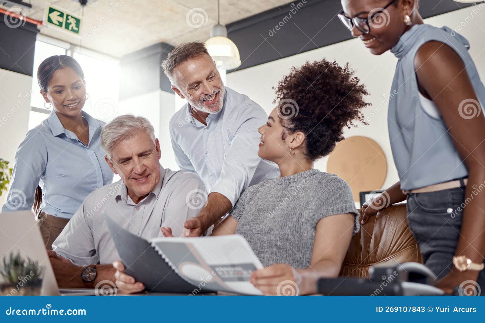 First we Pull Together Then we Pull it Off. a Group of Businesspeople ...