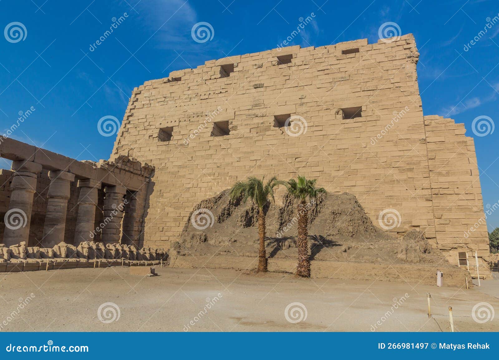 First Pylon of Amun Temple in Karnak, Egy Stock Image - Image of africa ...