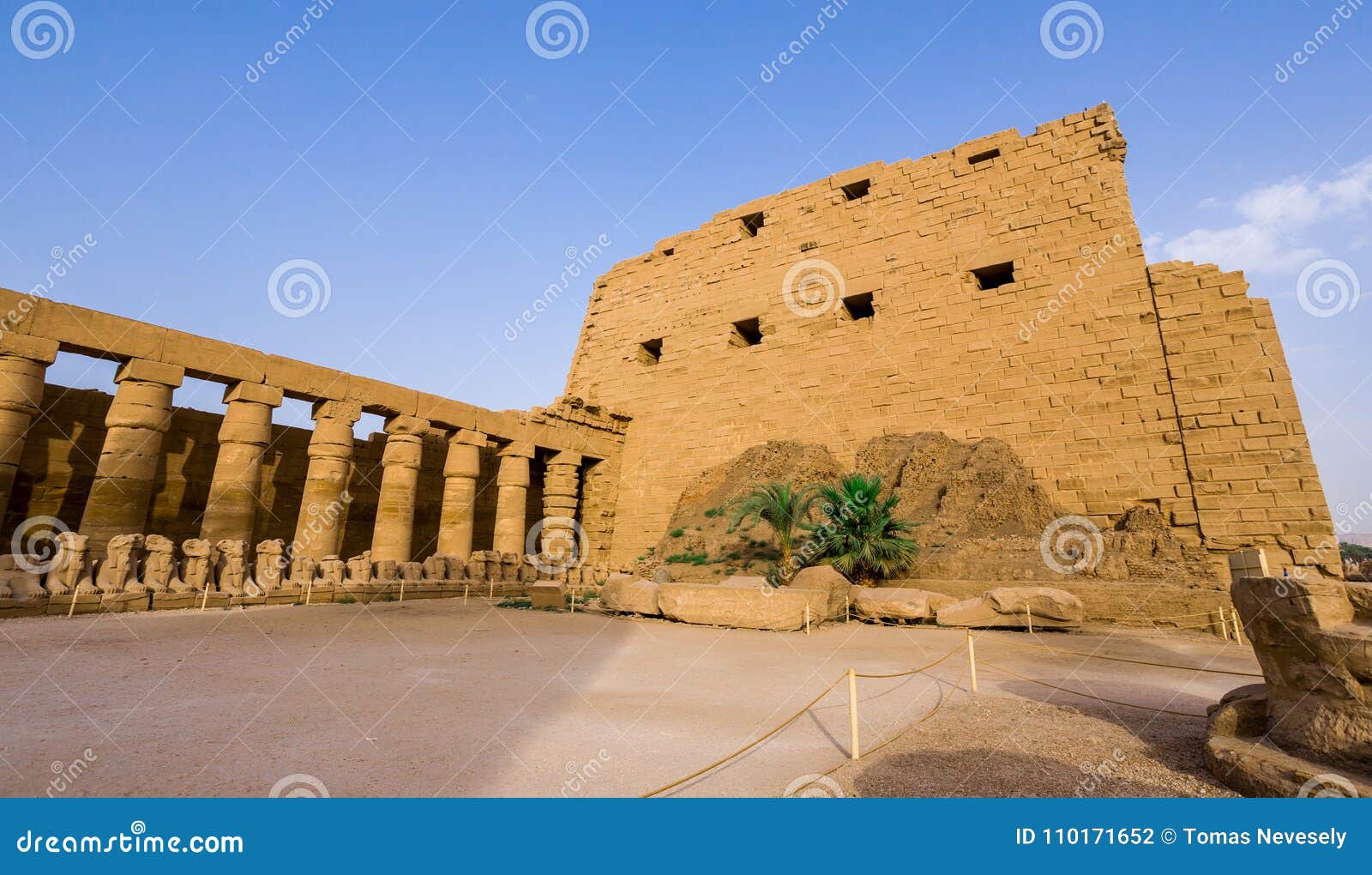 The First Pylon of the Karnak Temple Stock Photo - Image of tourism ...