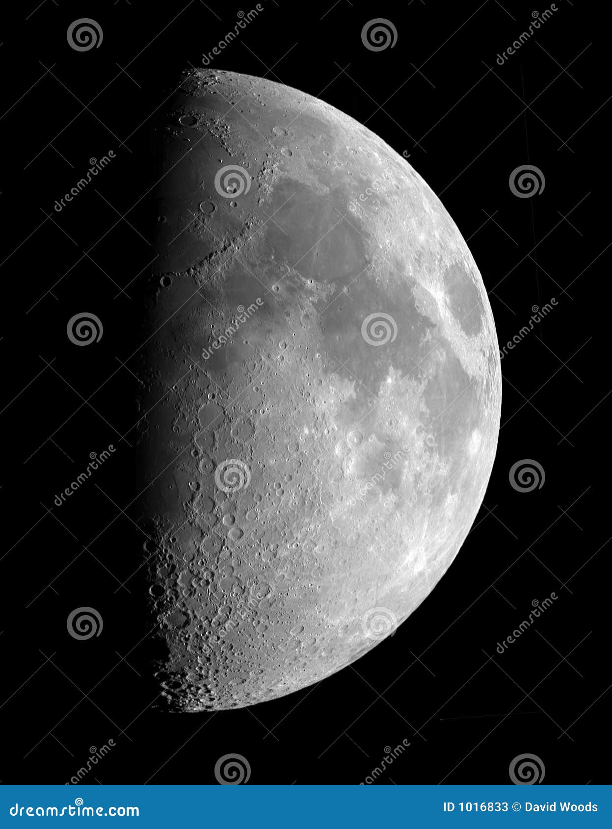 First quarter moon stock image. Image of rocky, mysticism - 1016833